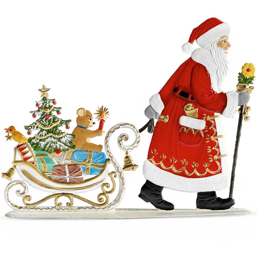 Pewter Santa Pulling Sled