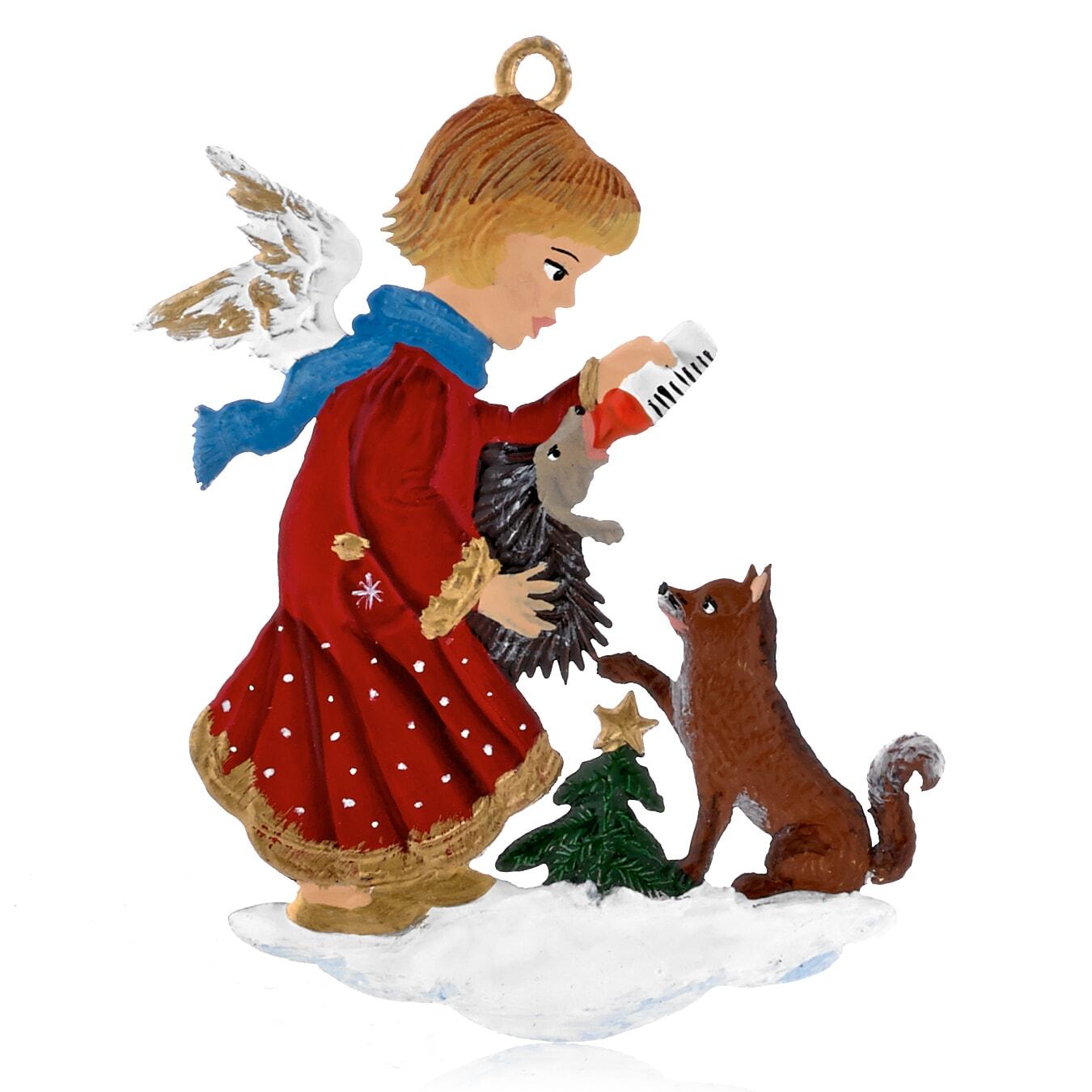 Pewter Angel Helping Hand Ornament