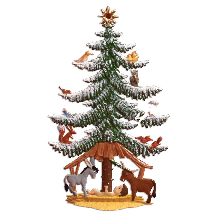 Pewter Nativity Tree
