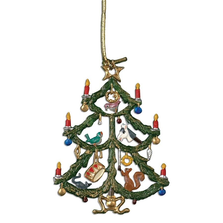 Pewter Tree with Toys Ornament