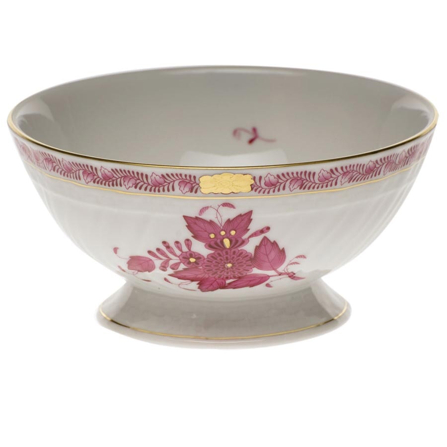 Herend Chinese Bouquet Raspberry Footed Bowl