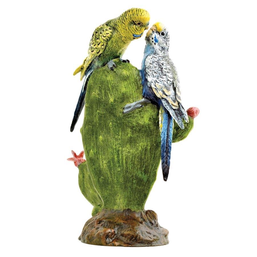 Austrian Bronze Two Parakeets on Cactus Figurine