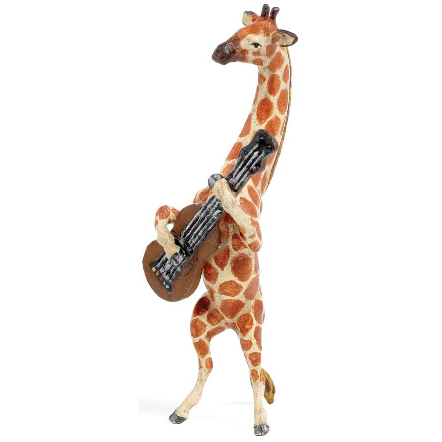 Austrian Bronze Giraffe Playing Guitar