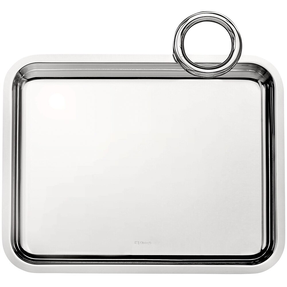 Christofle Vertigo Silverplated Single Handle Tray