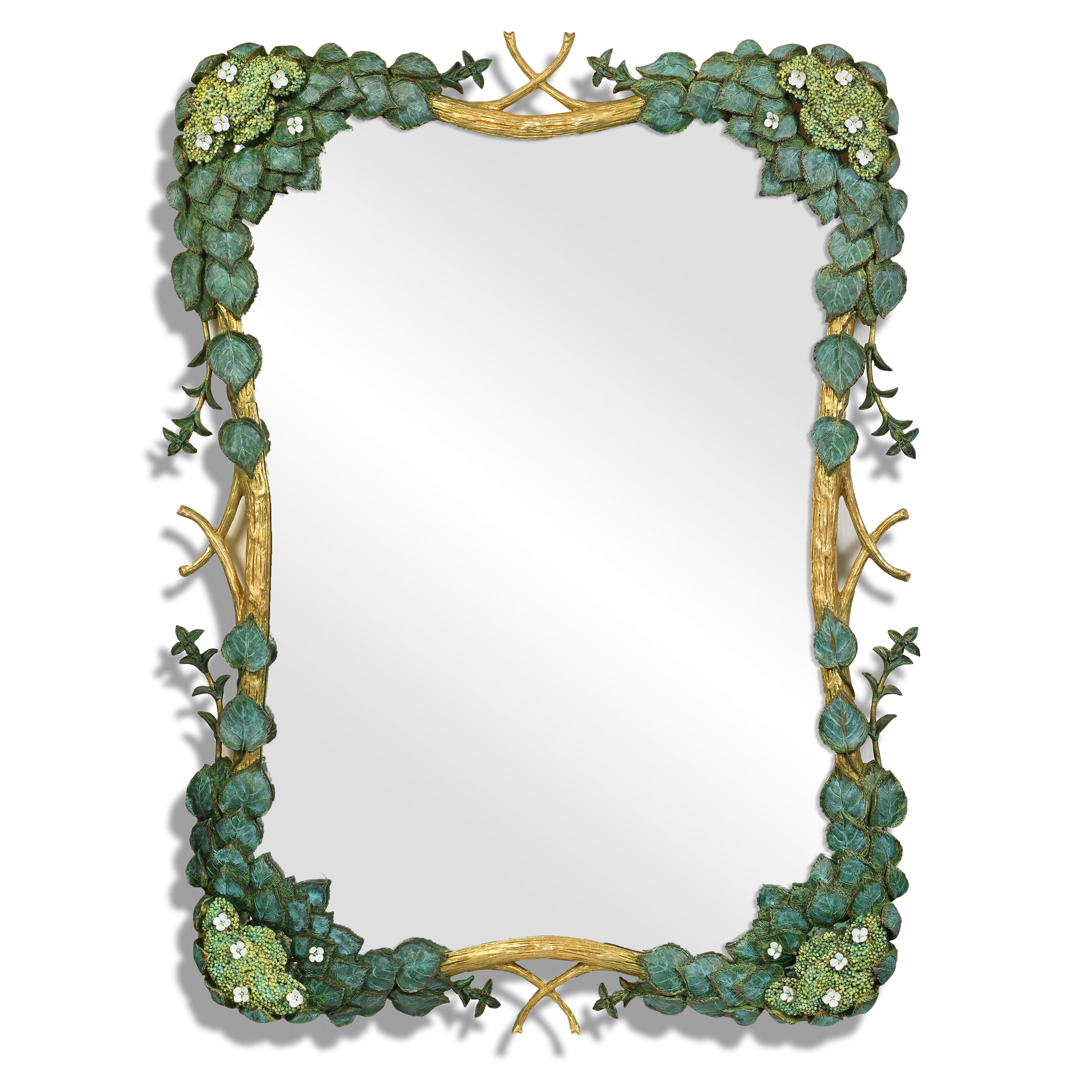 Climbing Hydrangea Handpainted Mirror