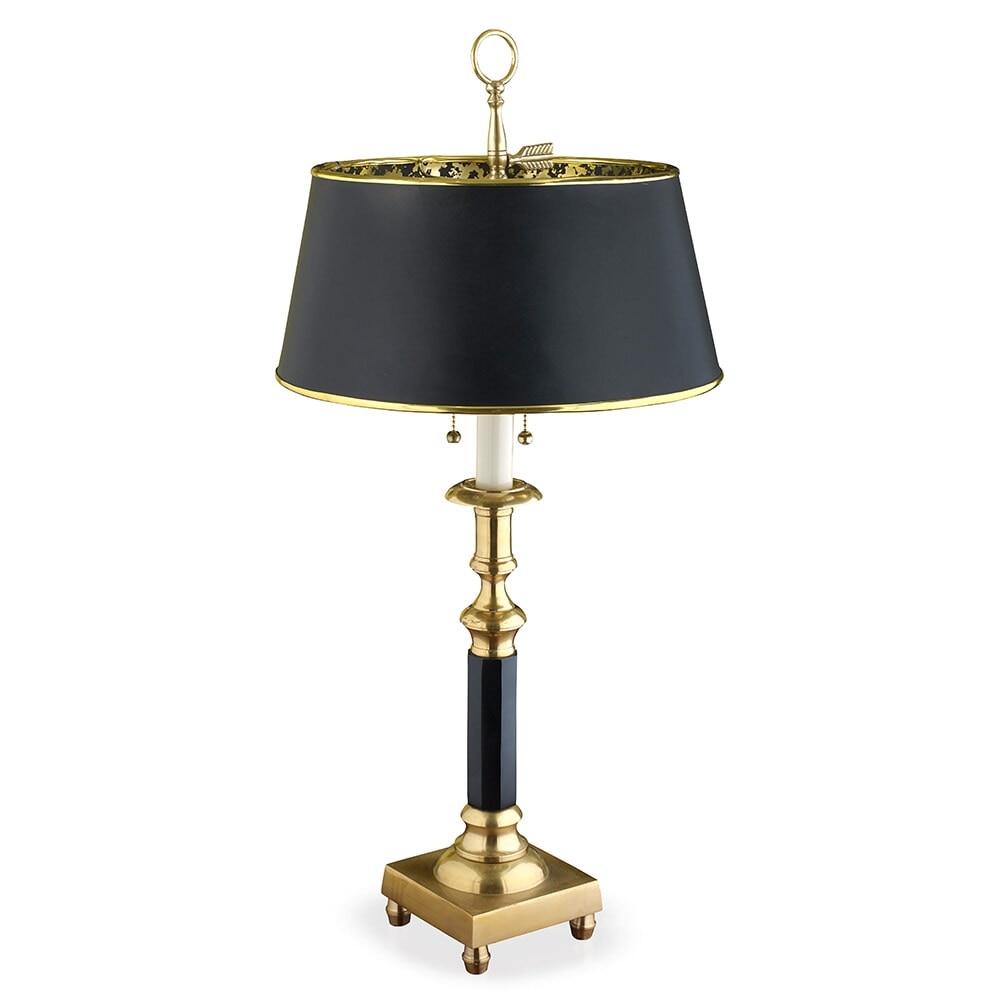 Gold & Black Candlestick Lamp