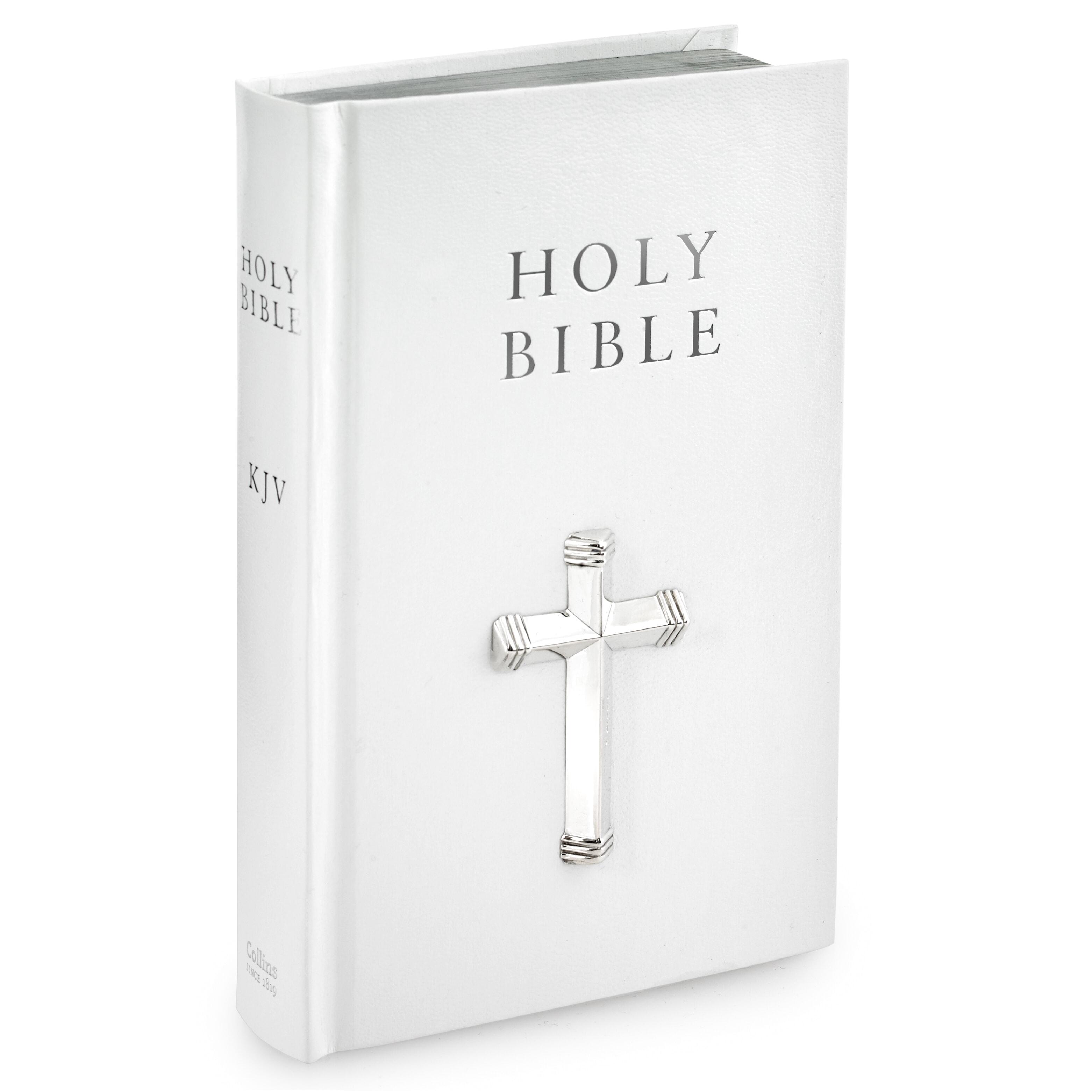 Holy Bible with Sterling Silver Cross, King James Version