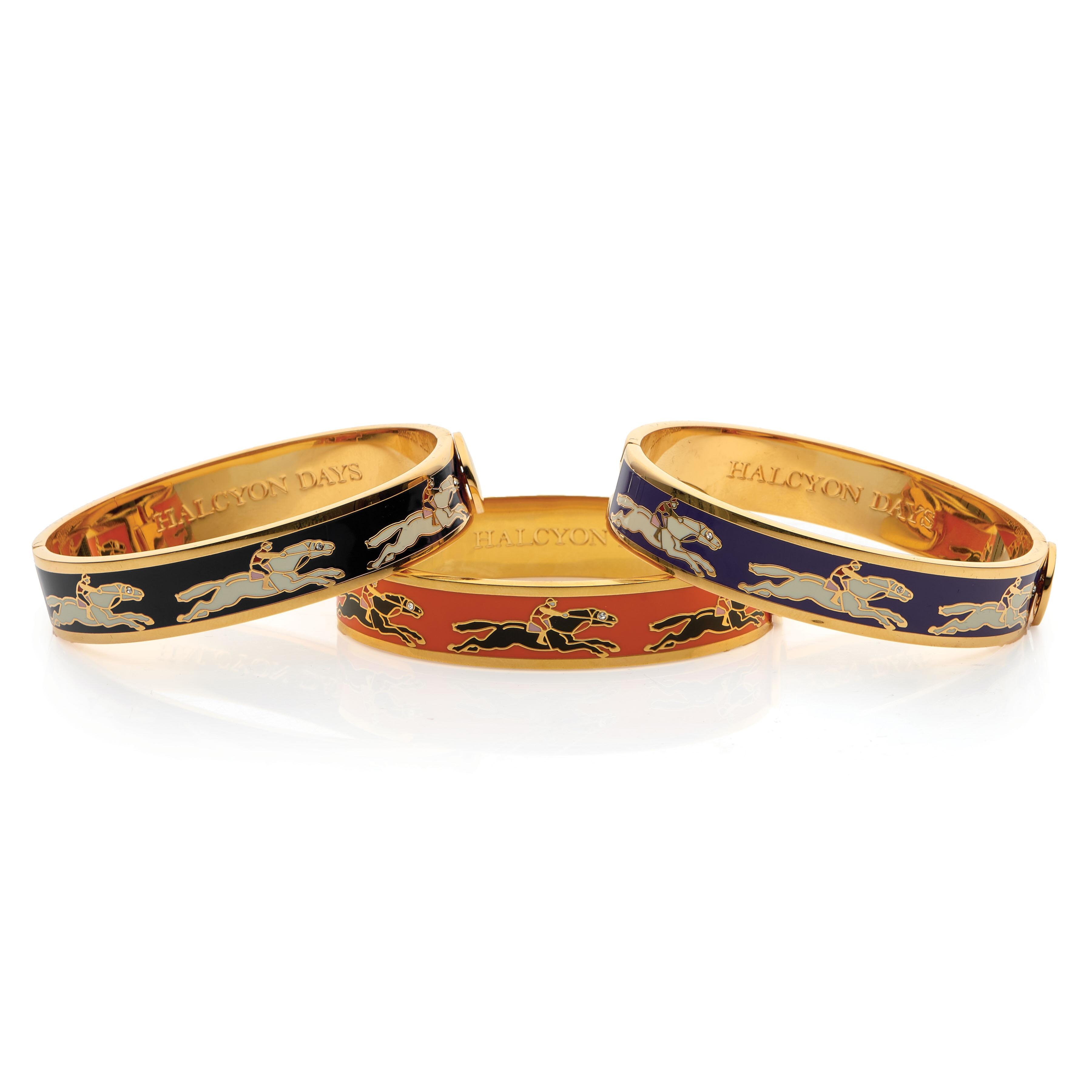 Halcyon Days Race Horse Hinged Bangles
