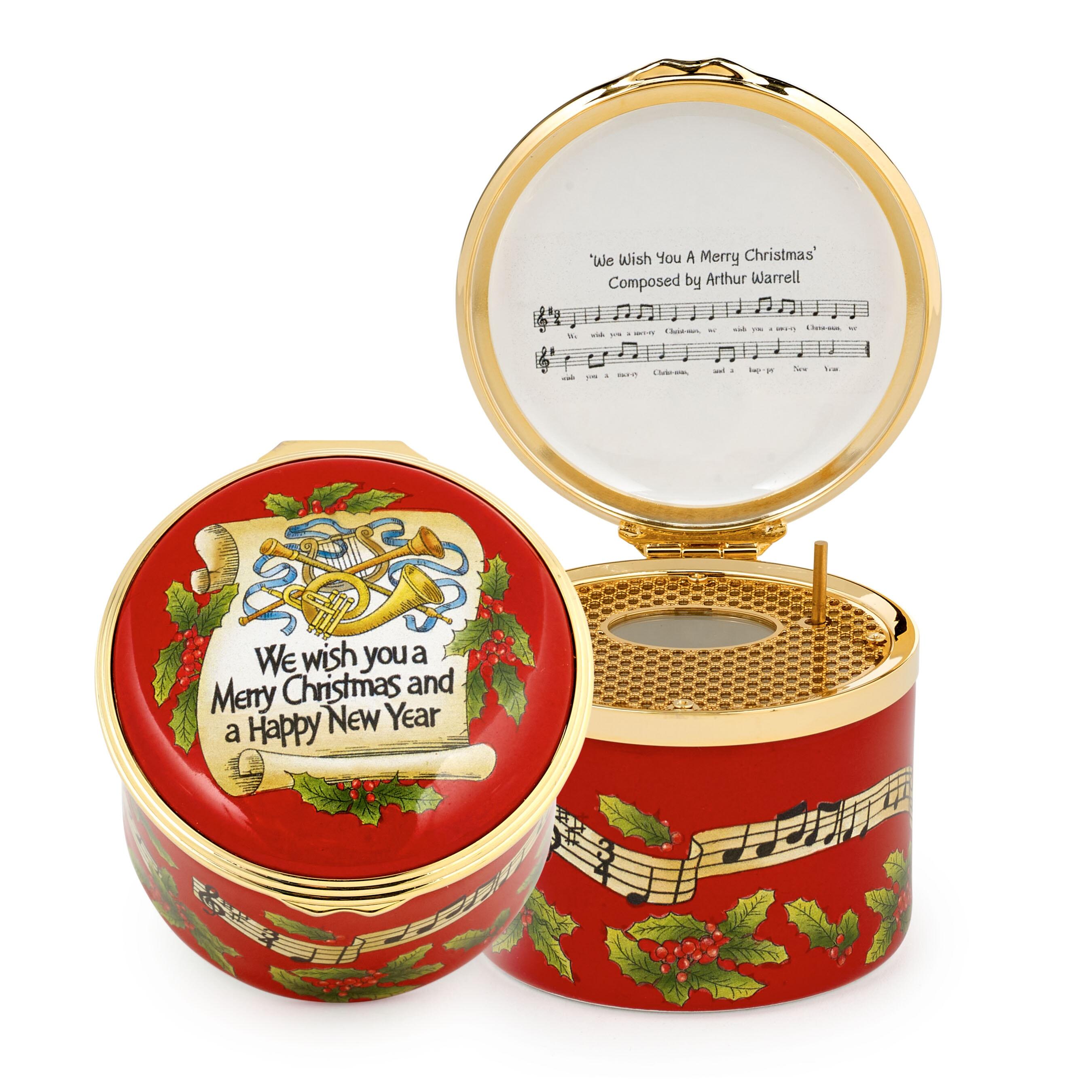 Halcyon Days We Wish You a Merry Christmas Musical Box