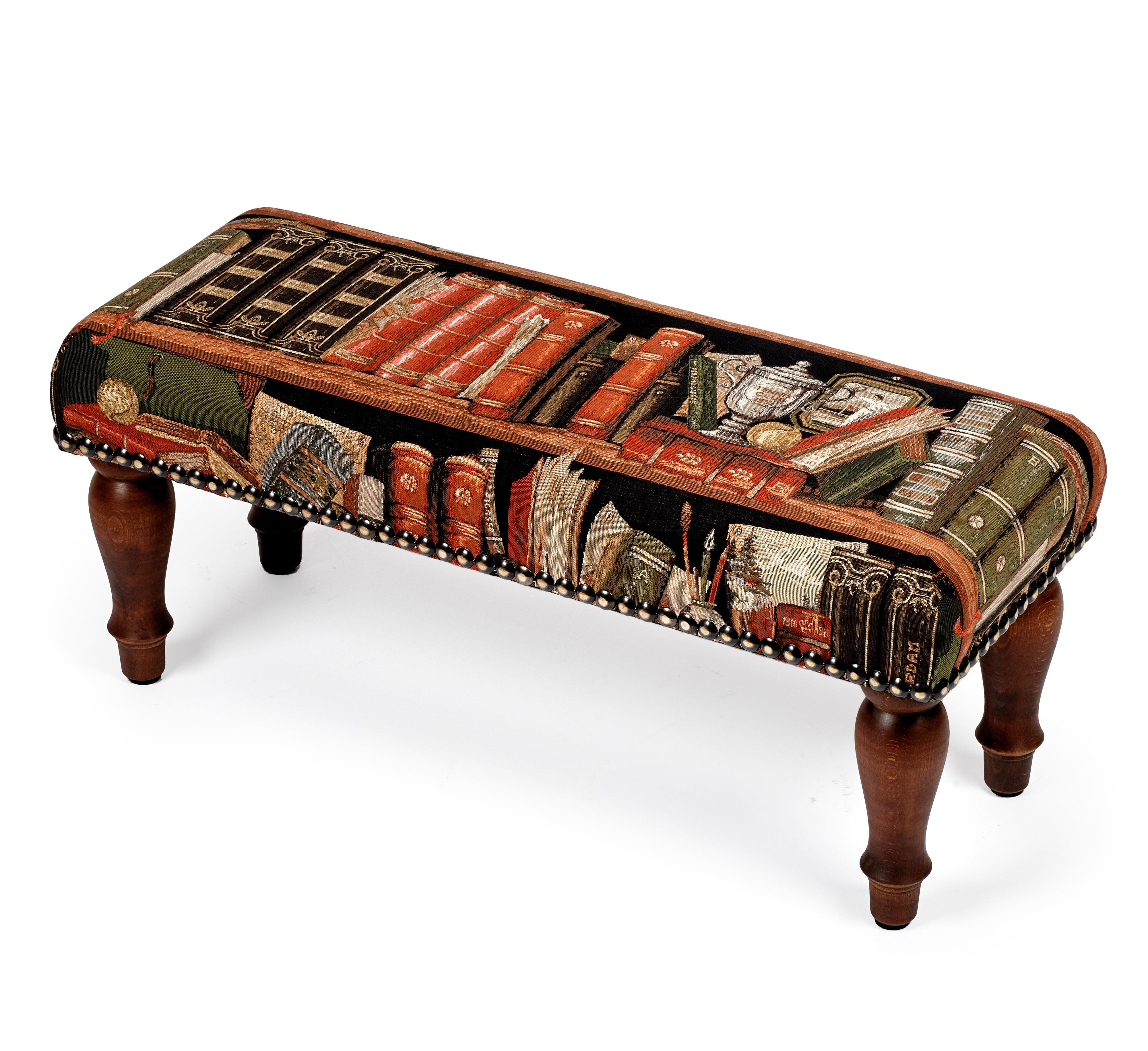 Library Tapestry Stool