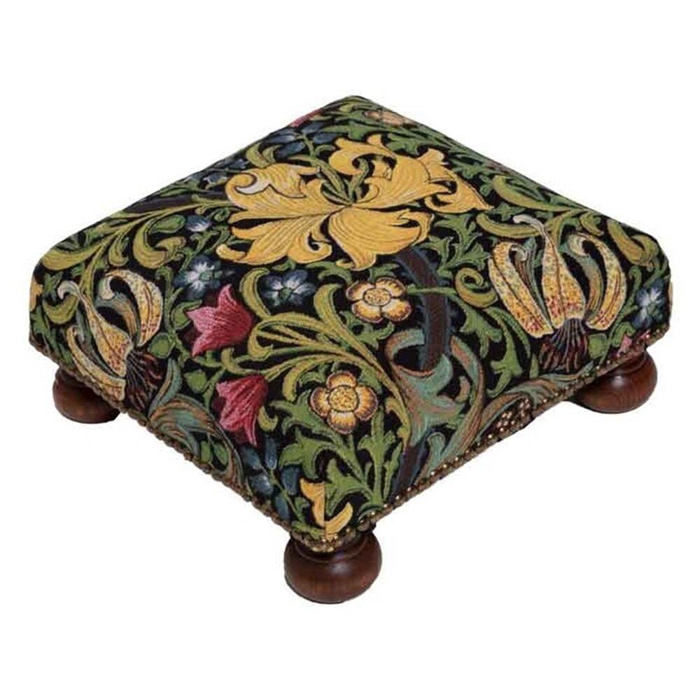 Golden Lily Classic Tapestry Footstool