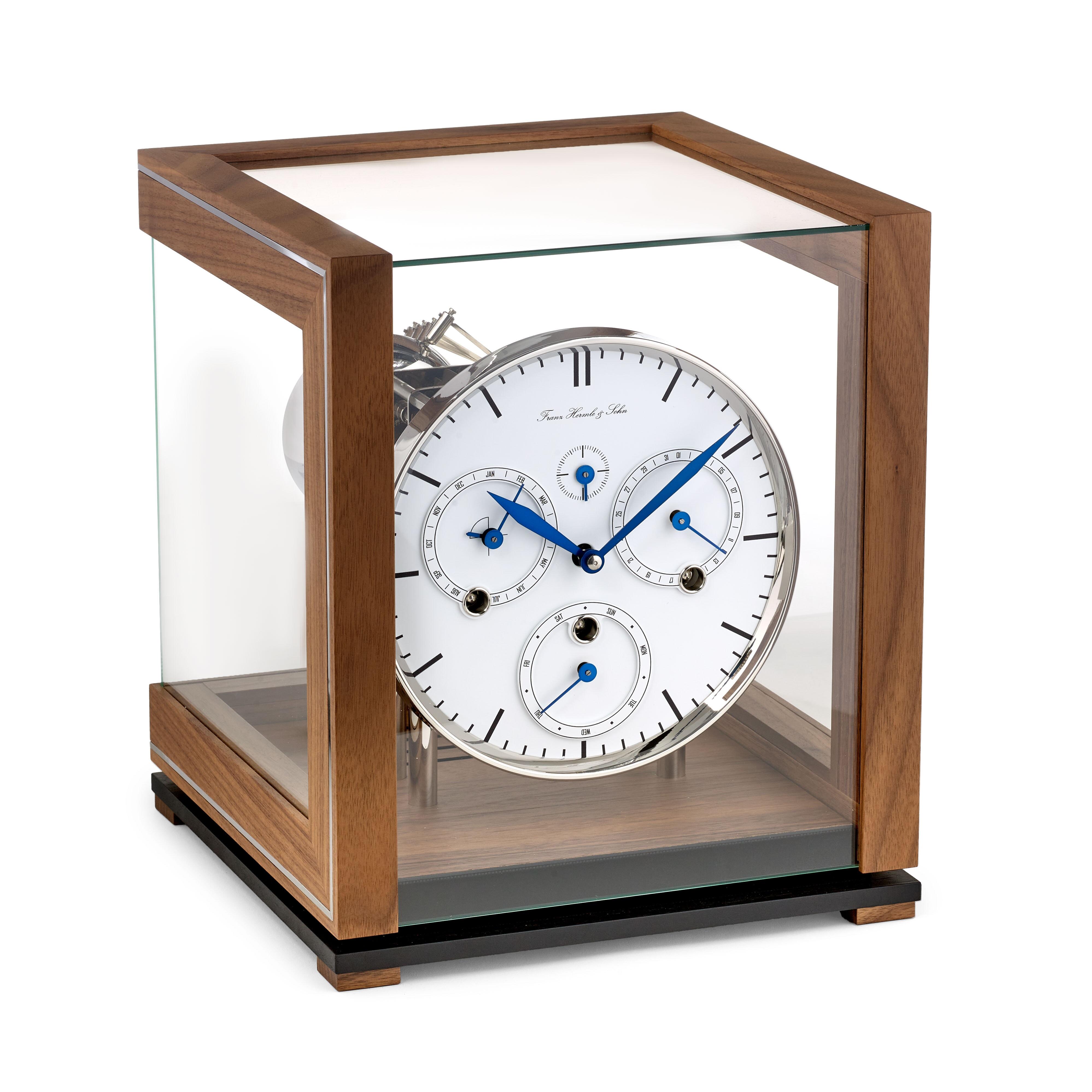 Perpetual Calendar Clock Walnut Case