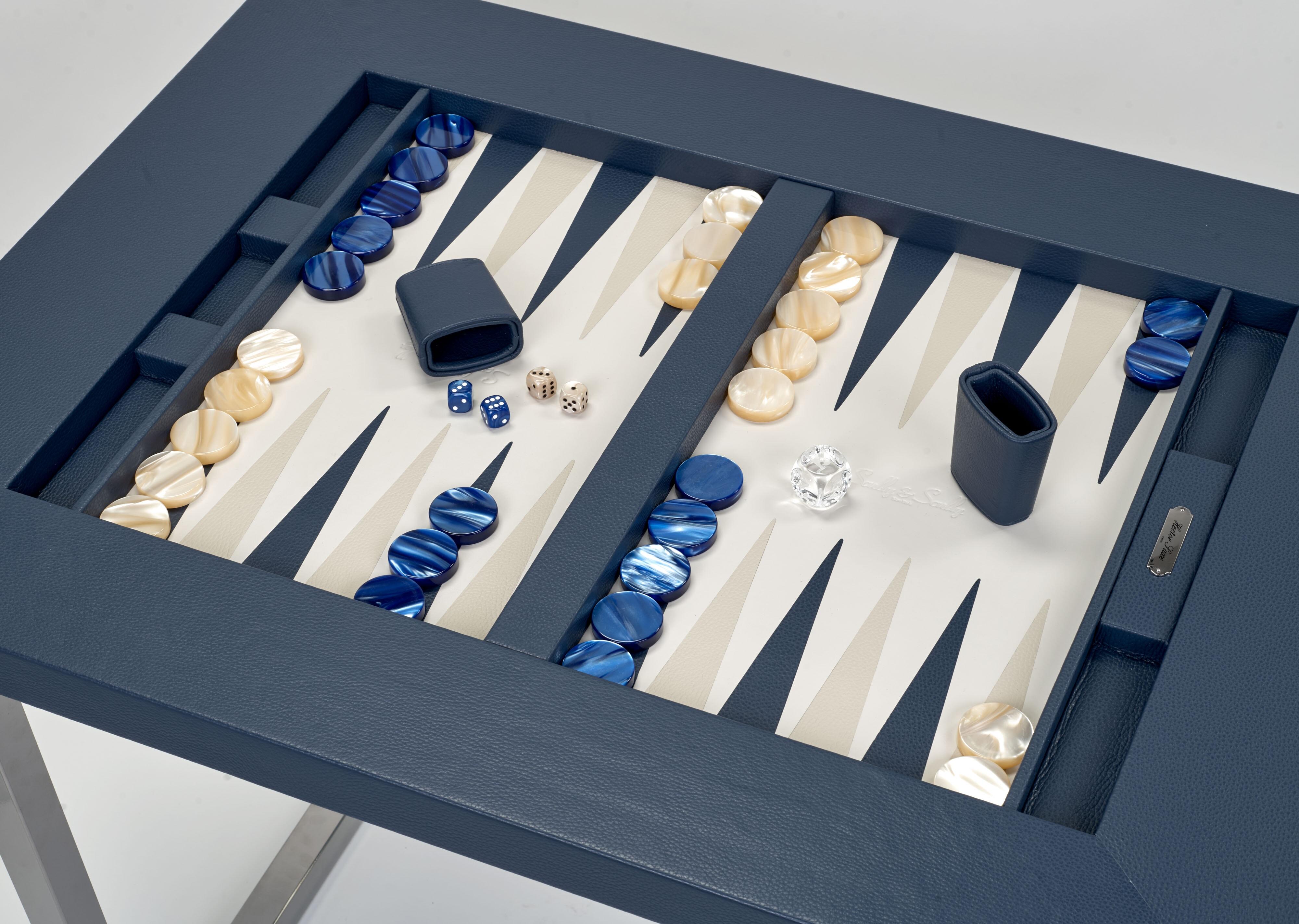 Leather Backgammon Table