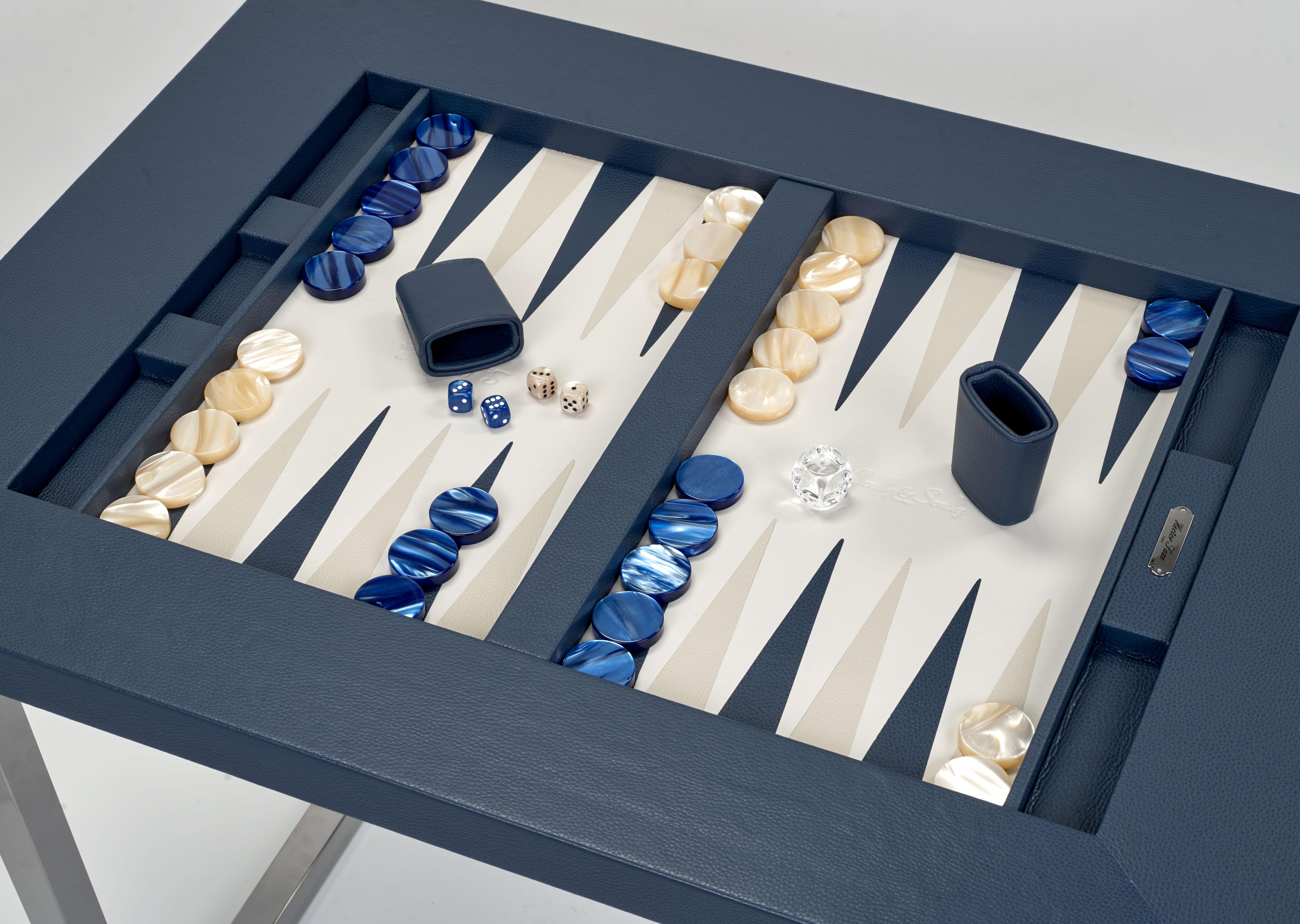 Leather Backgammon Table