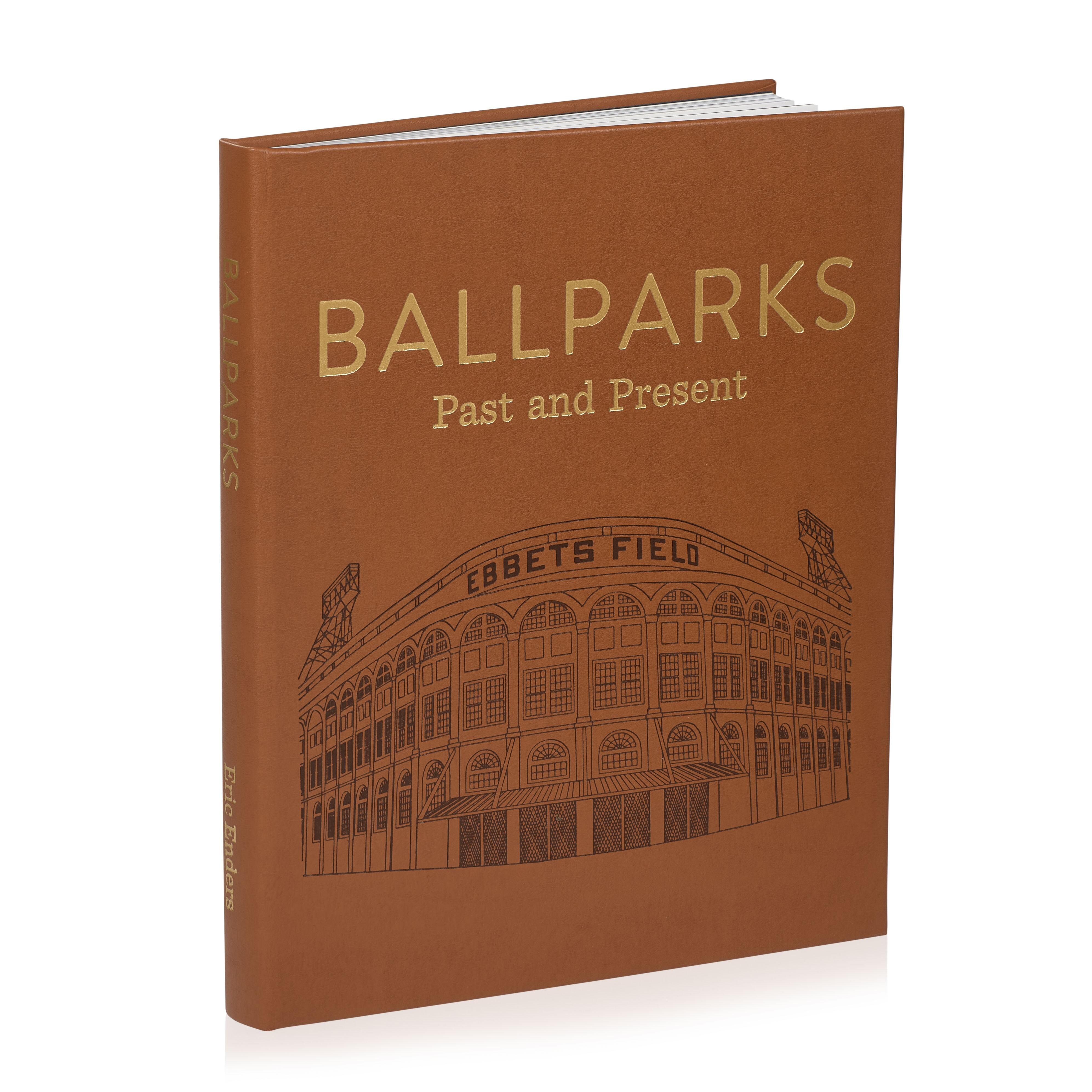 Ballparks, Past & Present Leather Bonded Book