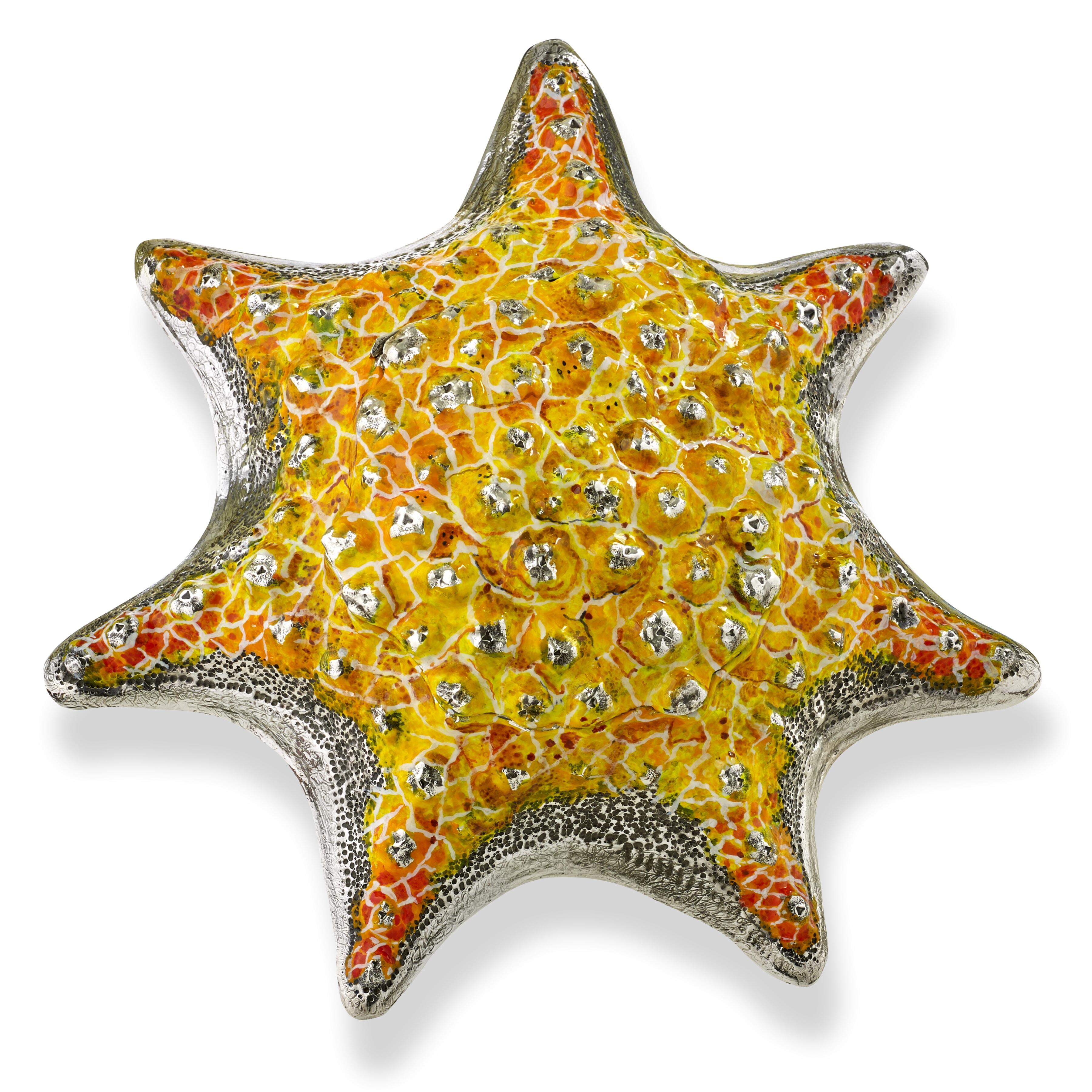 Sterling Silver & Enamel Starfish Box