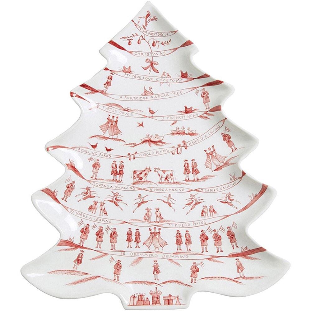 Juliska Country Estate Winter Frolic Tree Platter, Twelve Days of Christmas