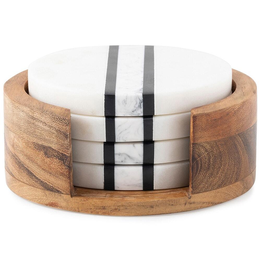Juliska Stonewood Stripe Coasters, Set of 4