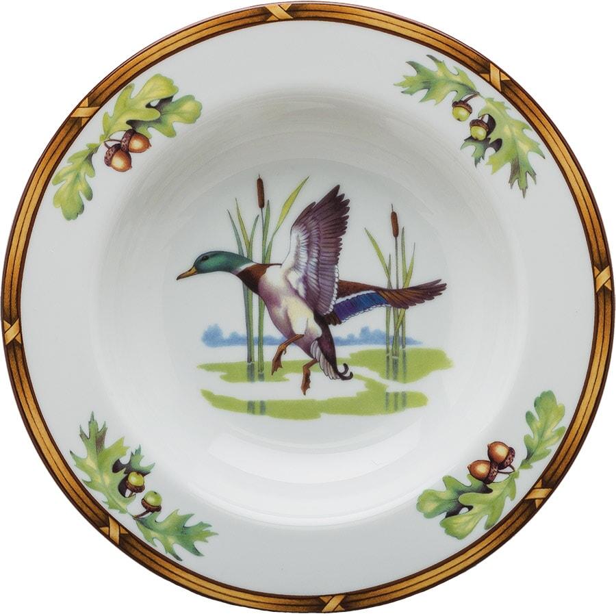 Julie Wear Game Birds Rim Soup Bowl, Mallard