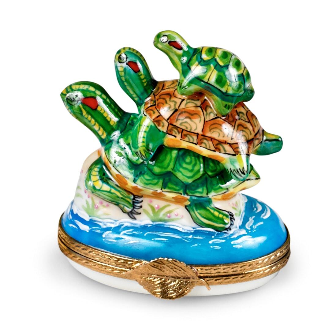 Stacking Turtles Limoges Box
