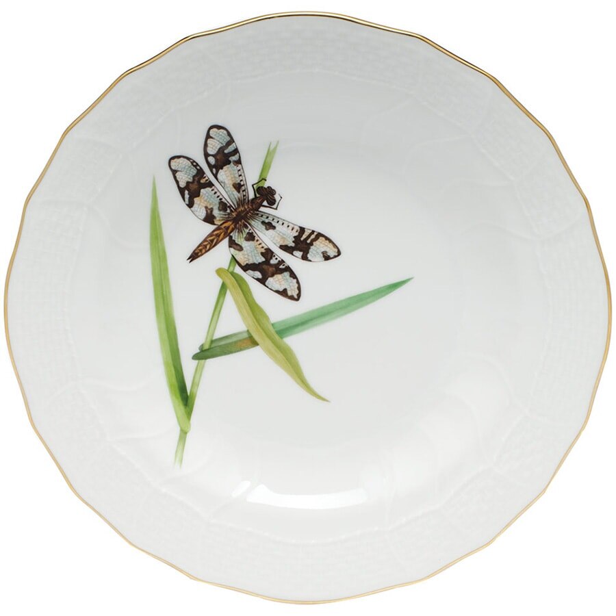 Herend Dragonfly Dessert Plate, Black