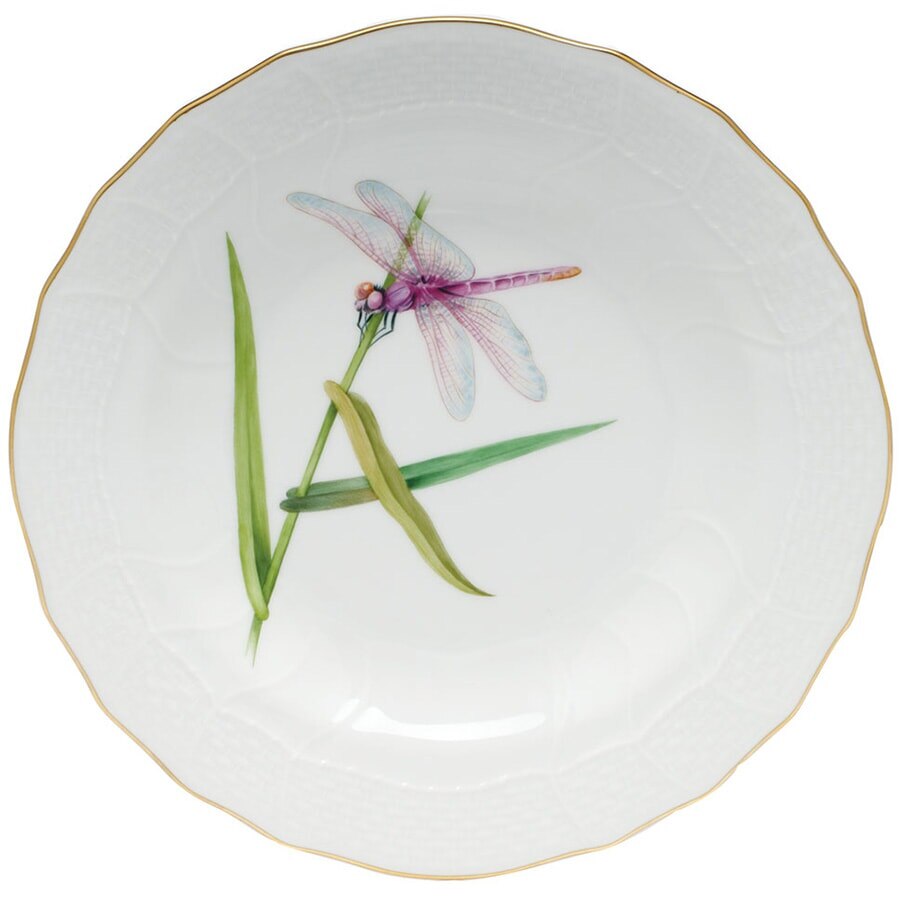 Herend Dragonfly Dessert Plate, Pink