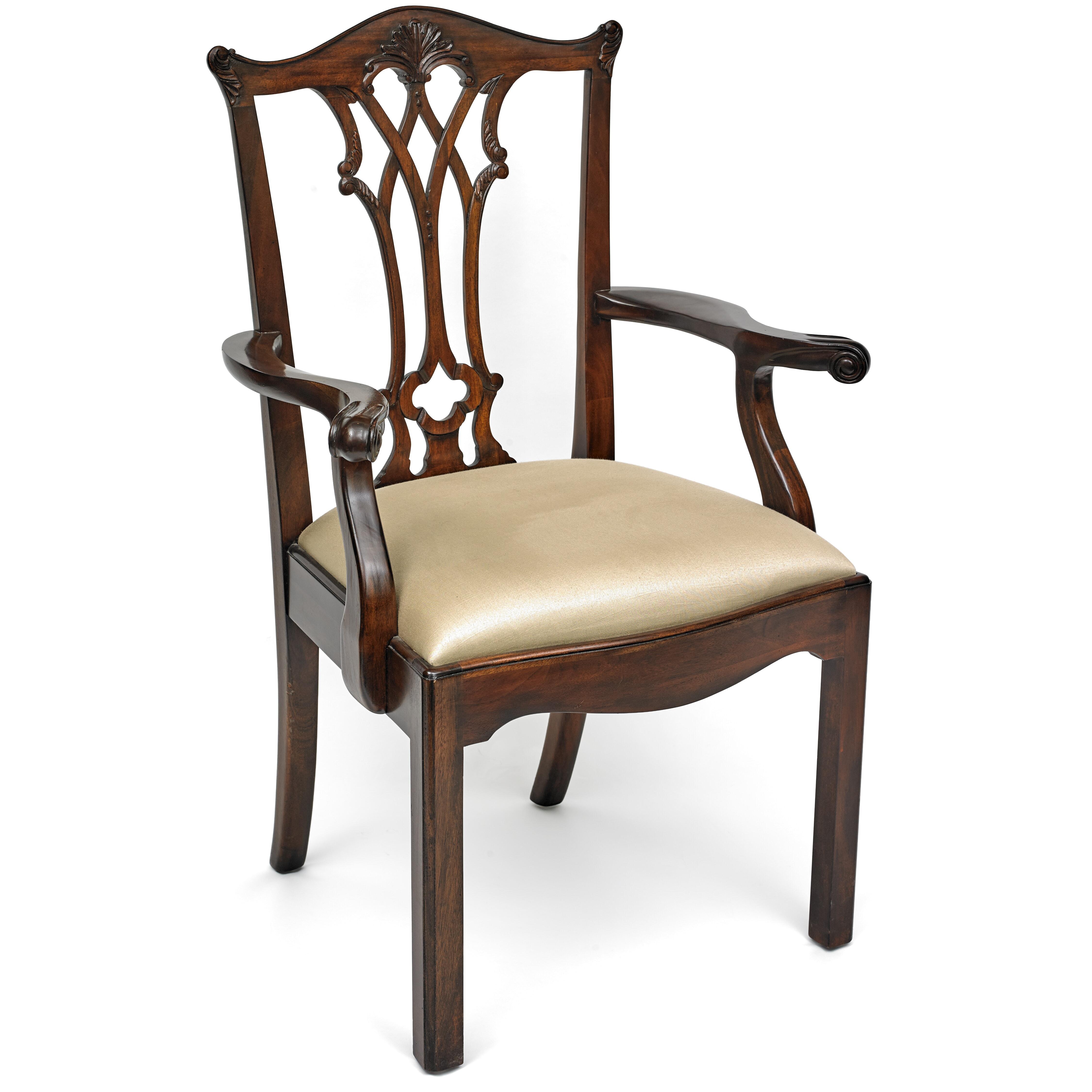 Mahogany Straight Leg Armchair