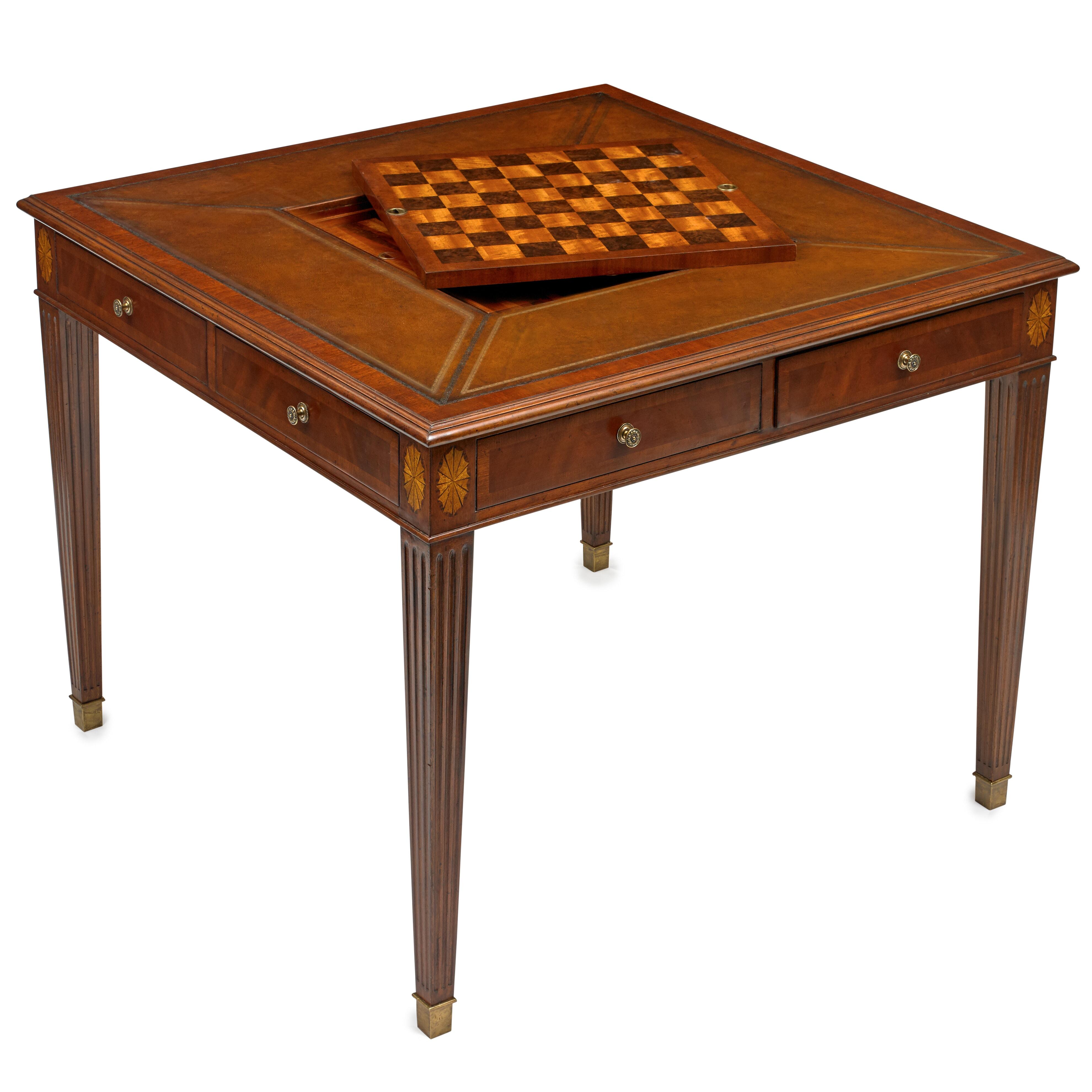 Square Mahogany Game Table