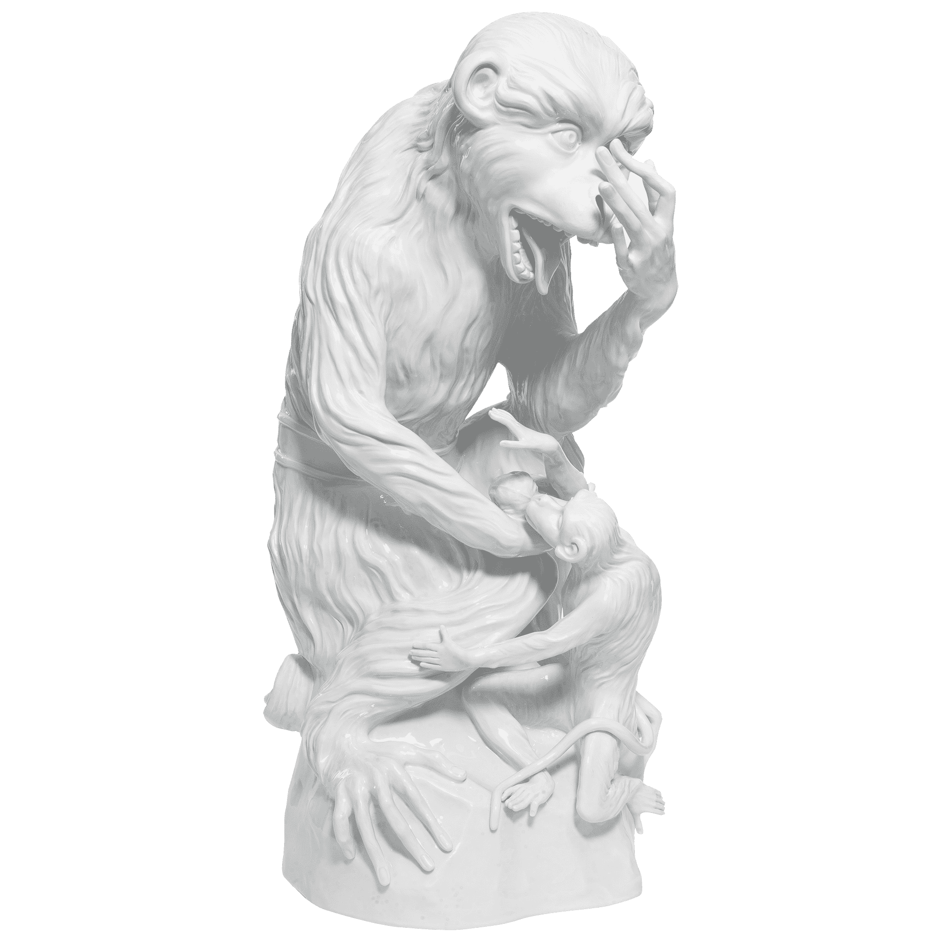 Meissen Monkey with Pup