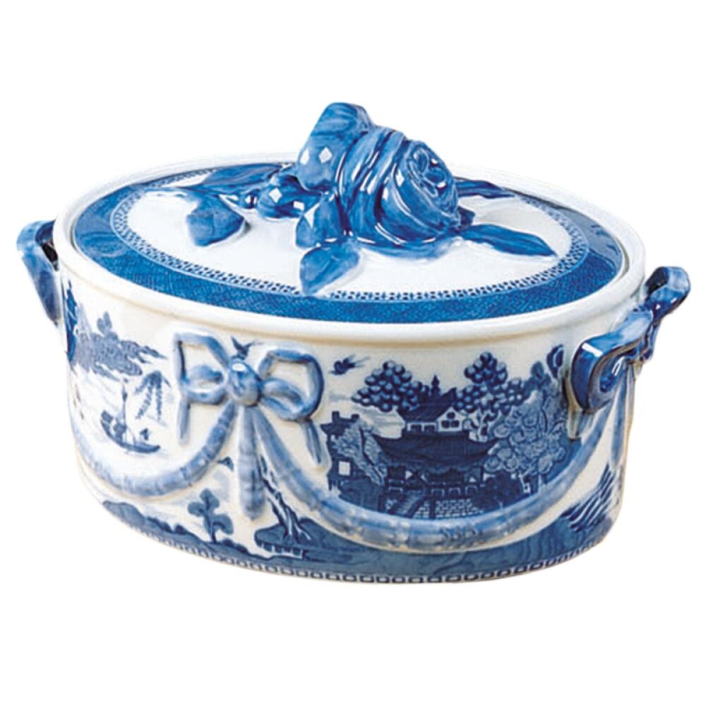 Mottahedeh Blue Canton Covered Casserole Dish