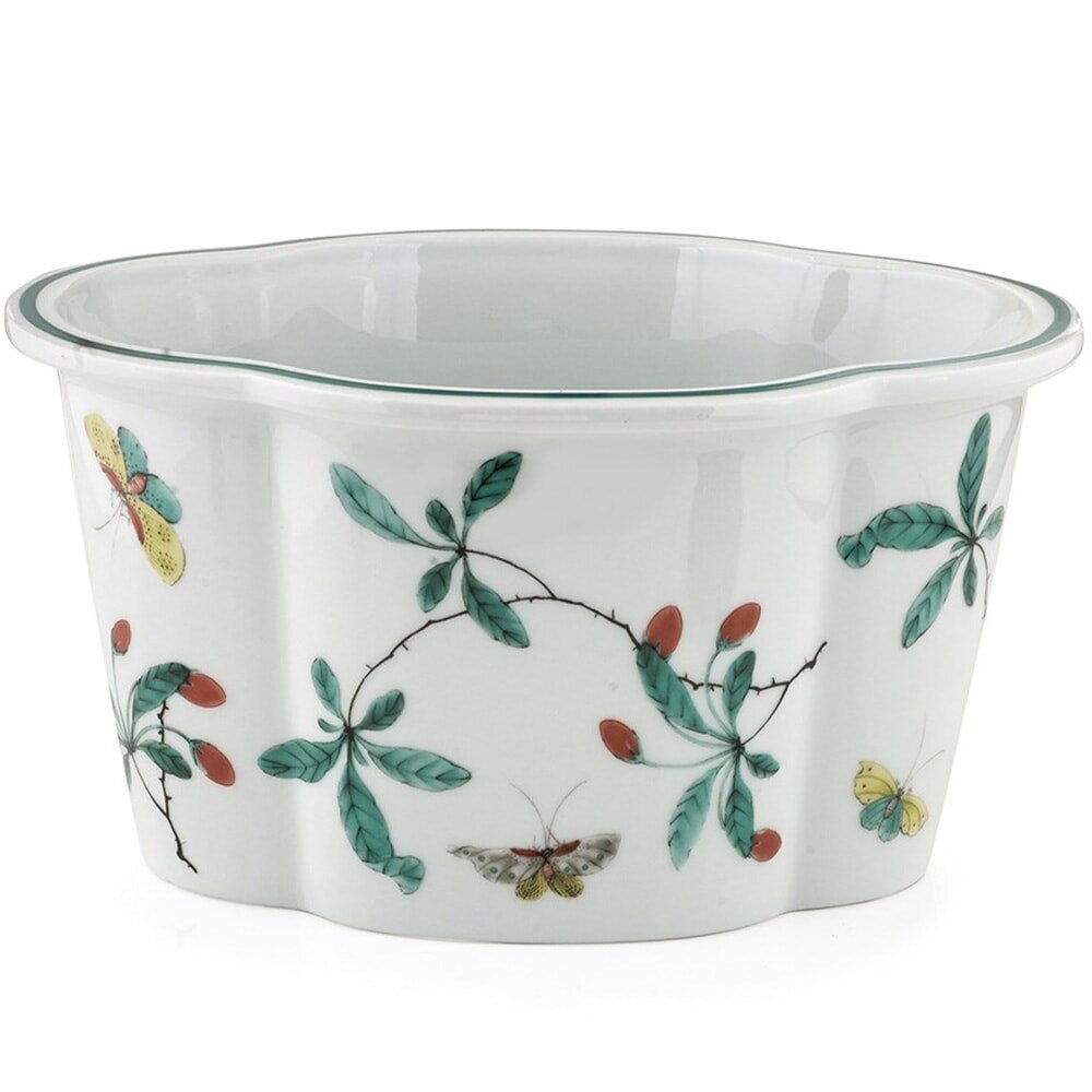 Mottahedeh Famille Verte Four-Lobed Cachepot