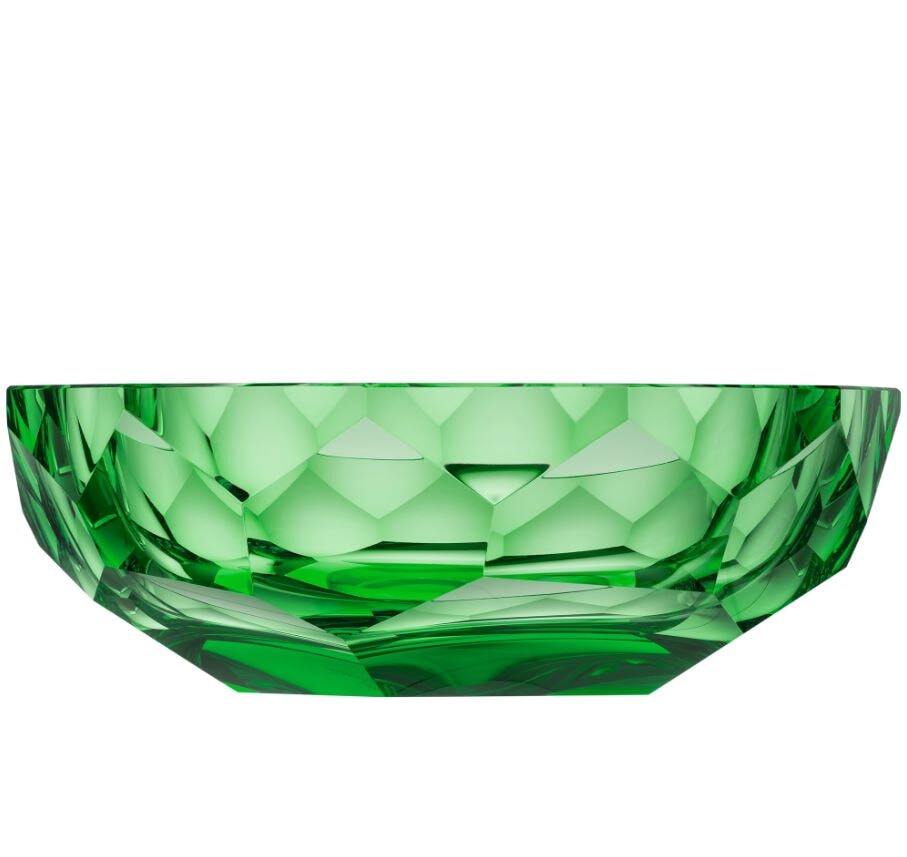 Moser Cubism Bowl, Ocean Green