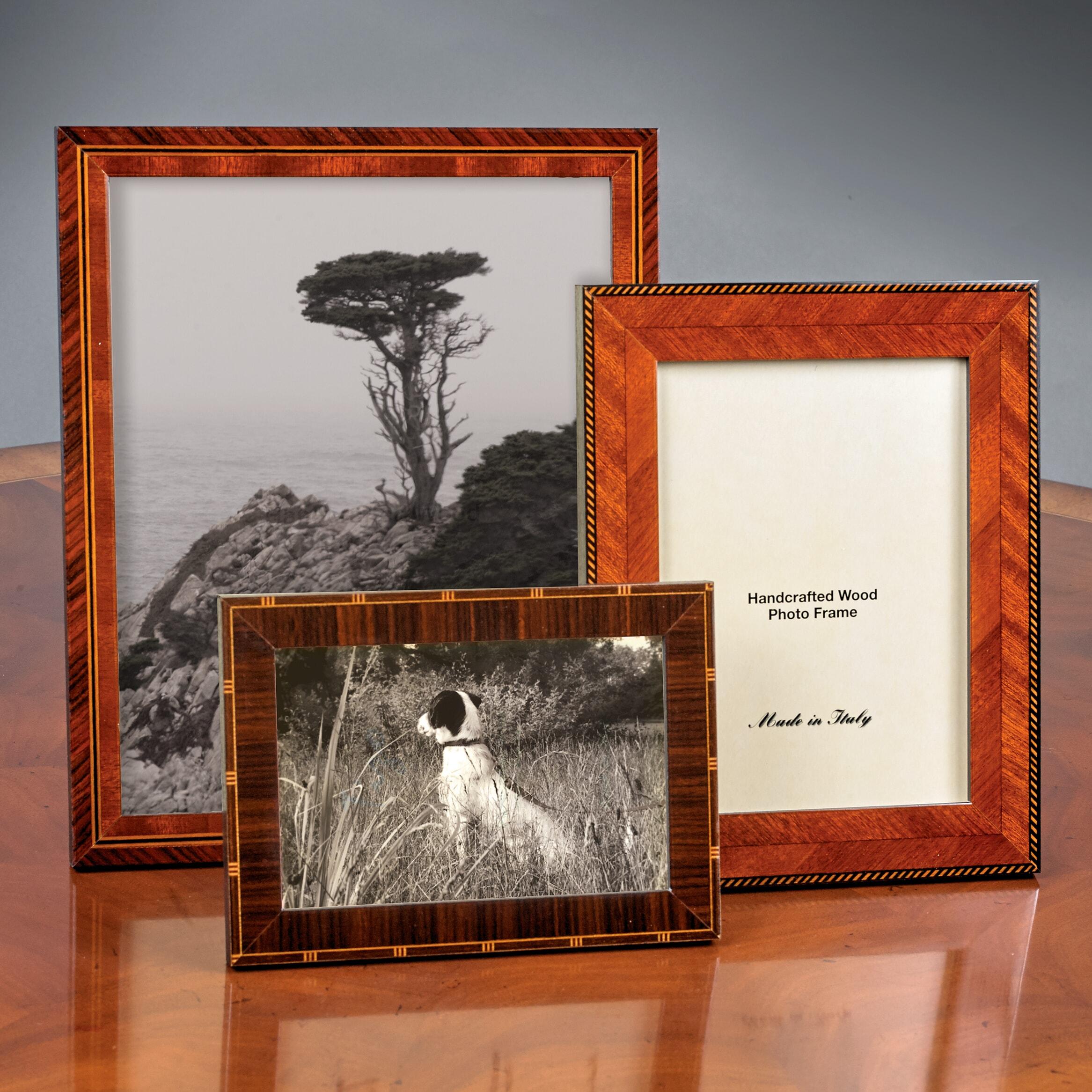 Wood Inlay Picture Frames