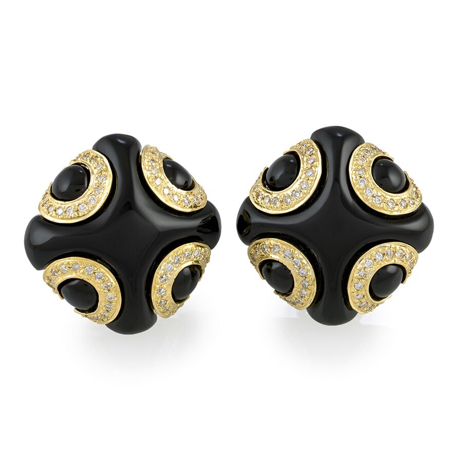 Aztec Black Onyx Earrings