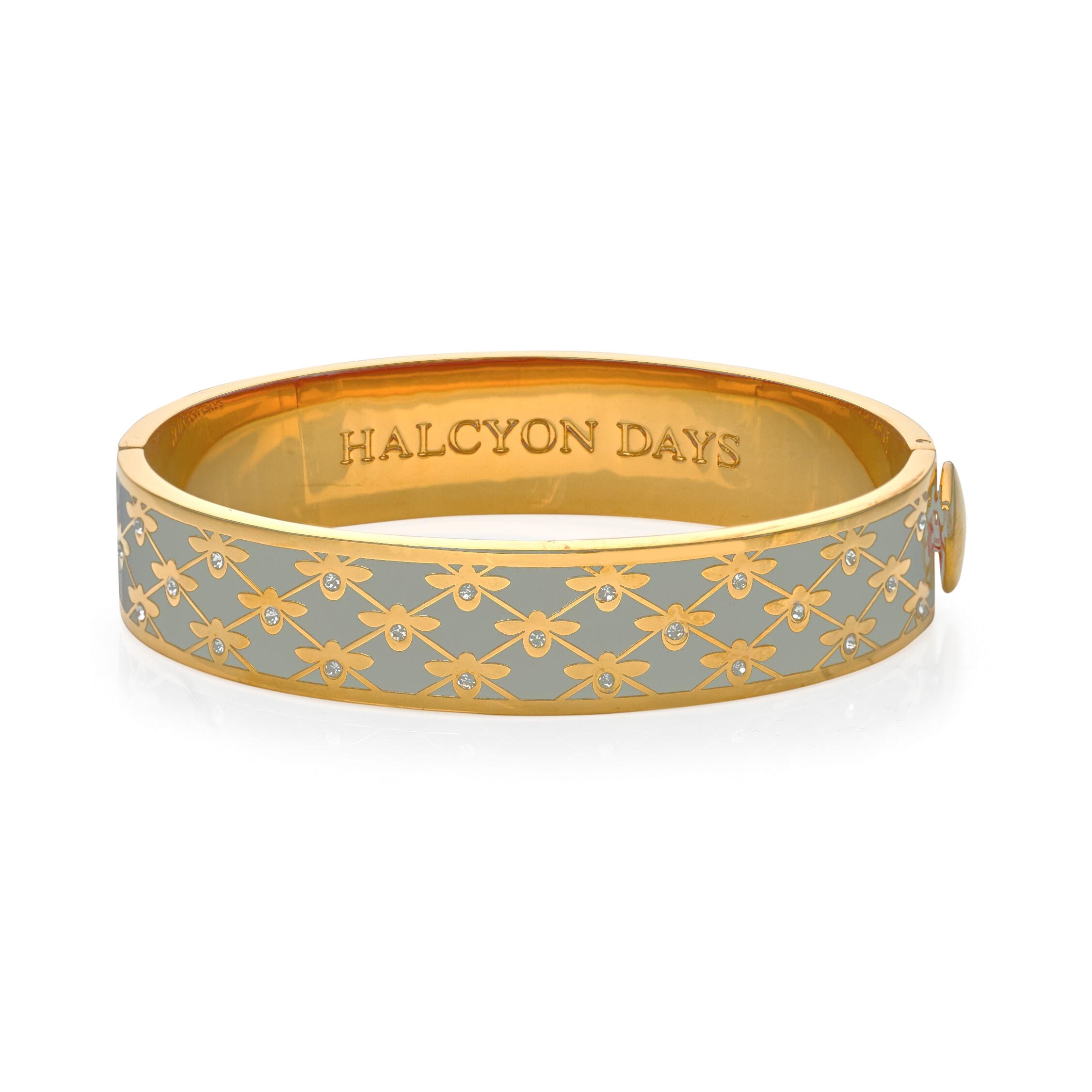 Halcyon Days Bee Sparkle Hinged Bangles