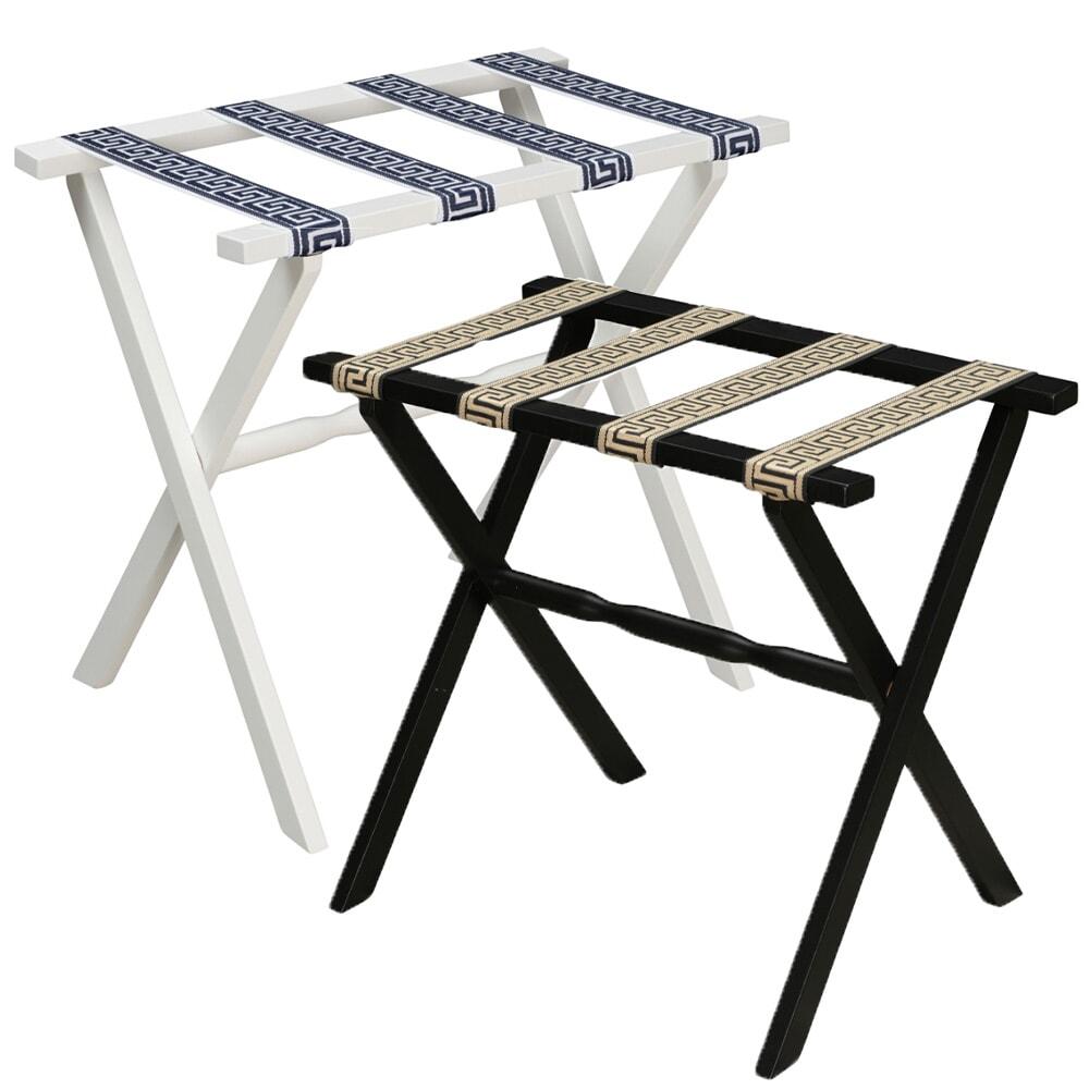 Greek Key Luggage Racks