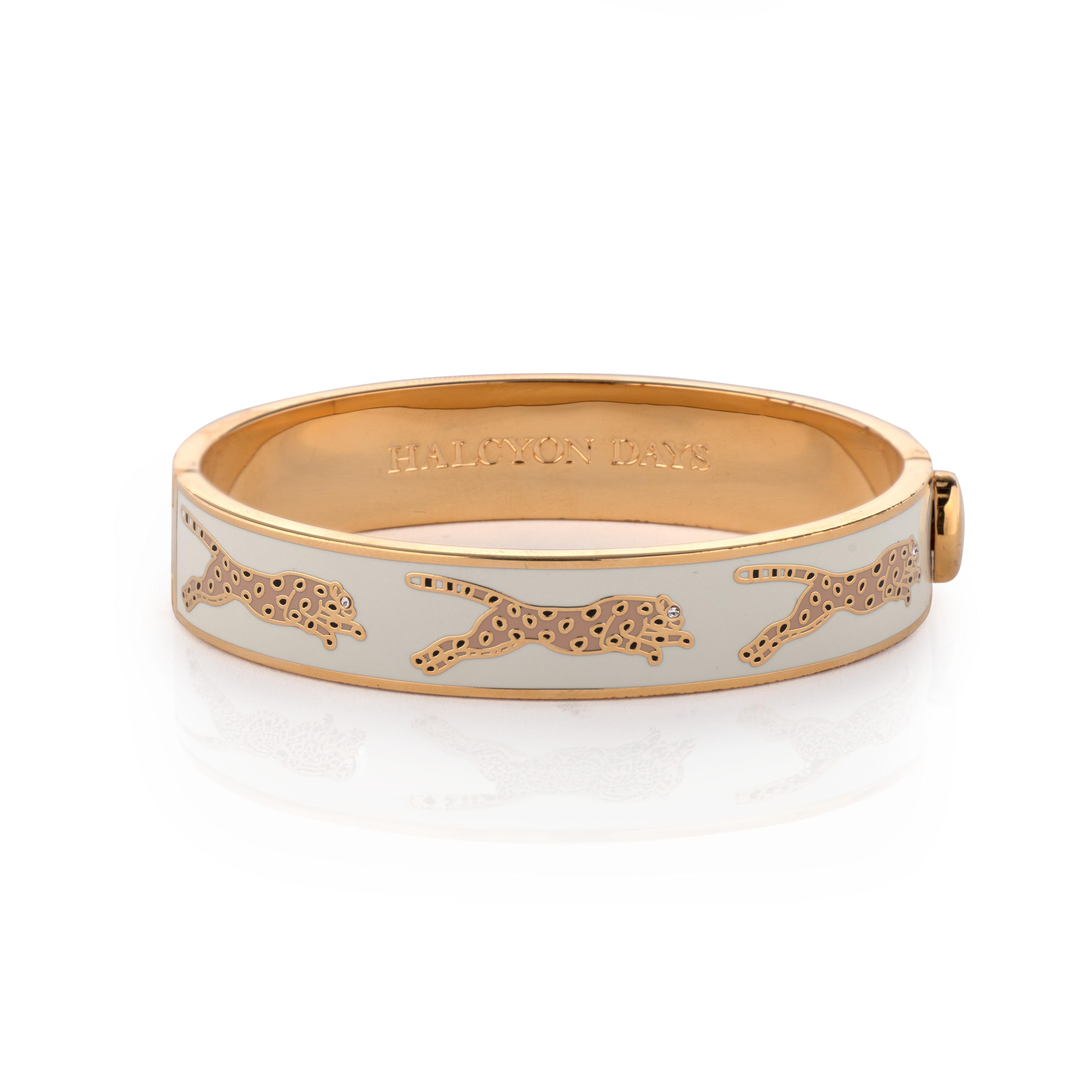 Halcyon Days Leopard Hinged Bangles