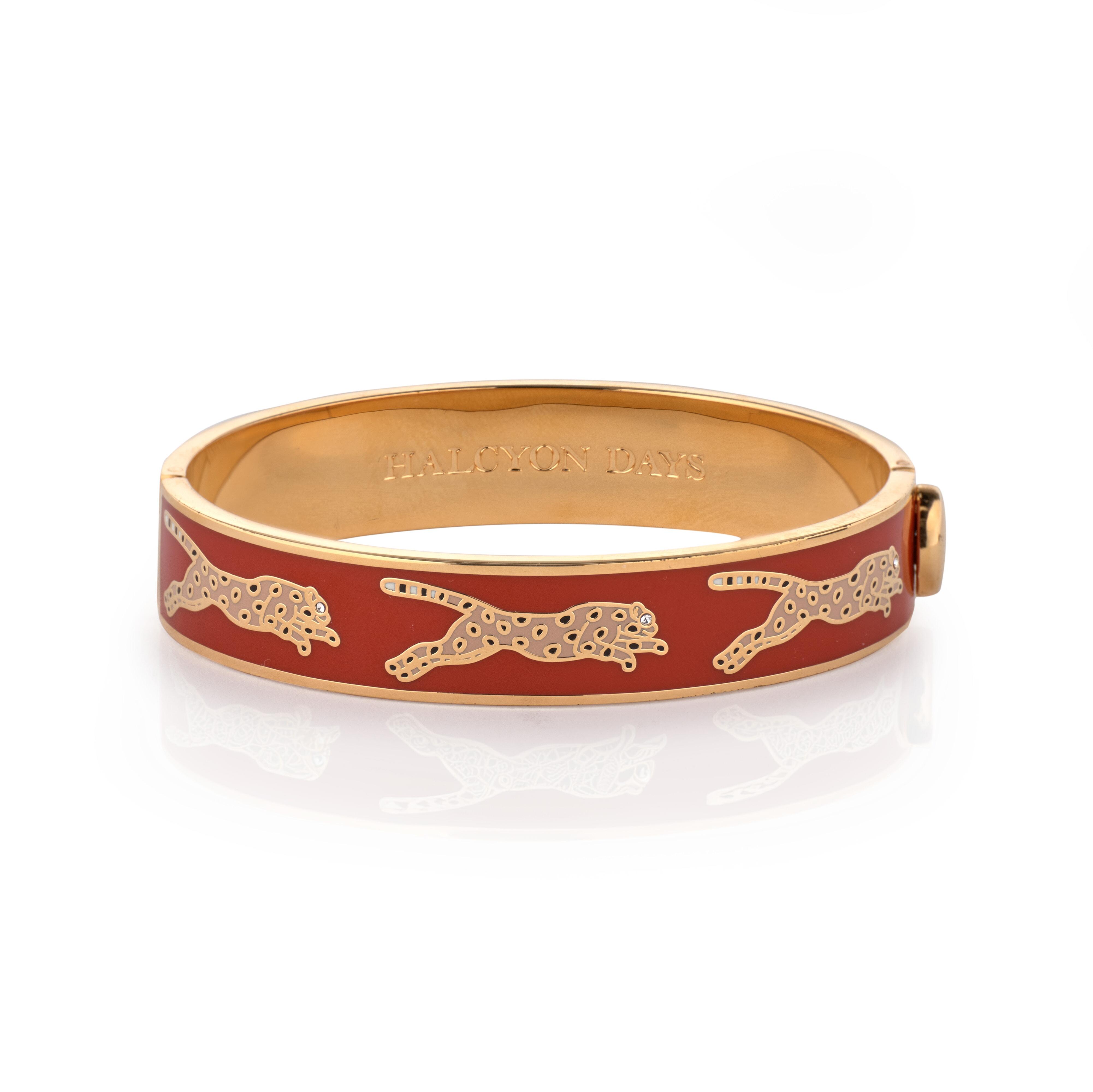 Halcyon Days Leopard Hinged Bangles