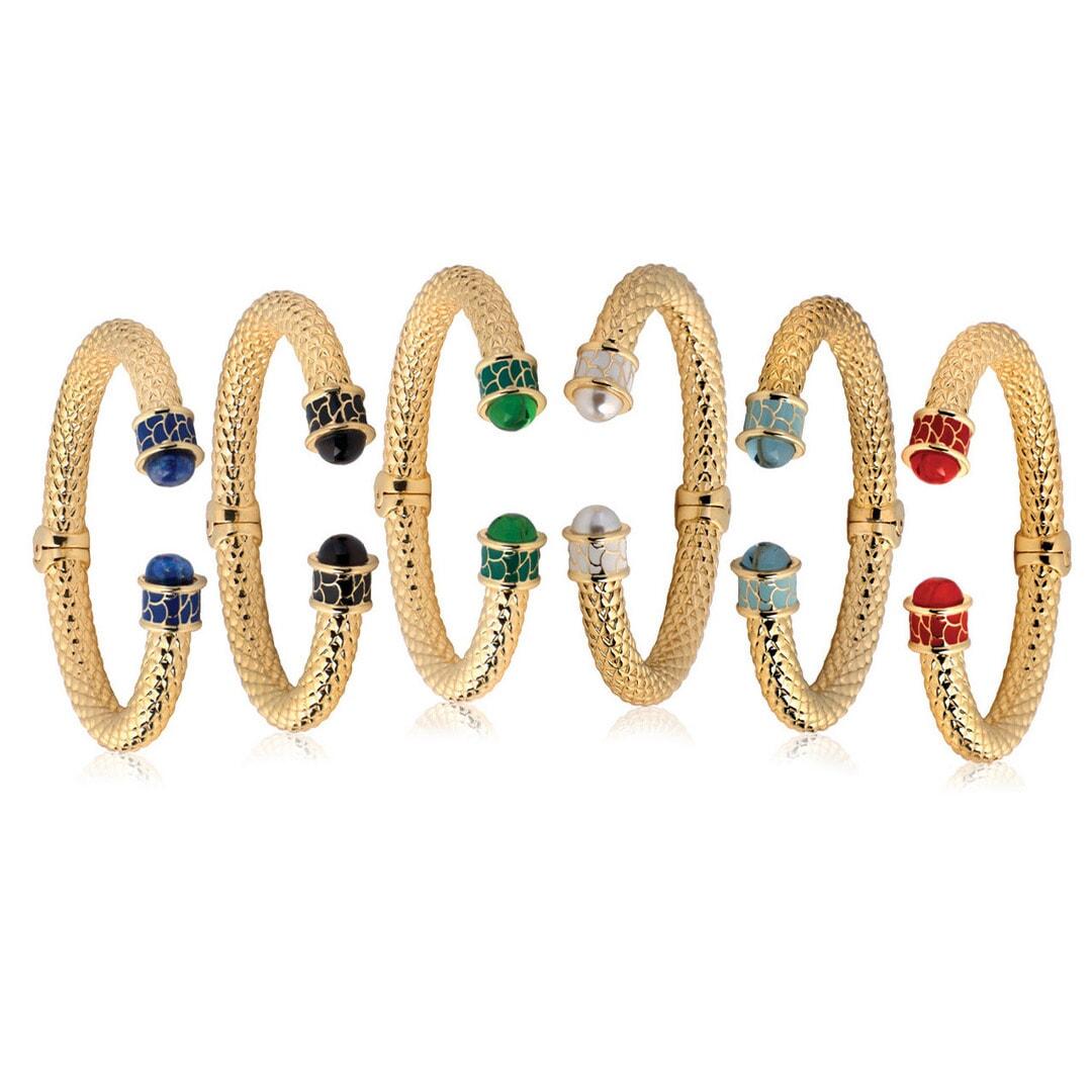 Halcyon Days Minoan Hinged Torque Bangles