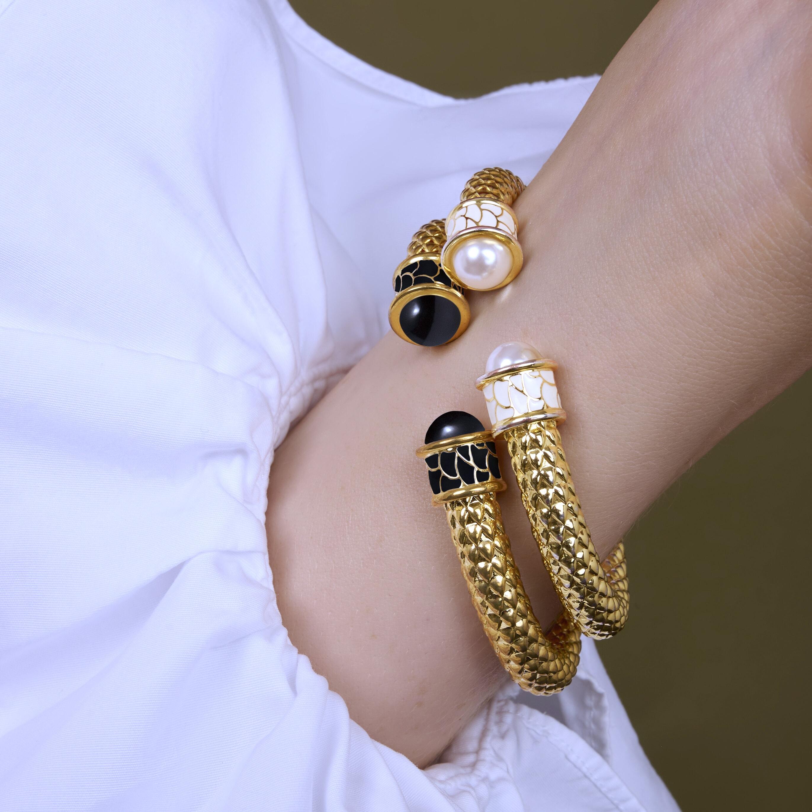 Halcyon Days Minoan Hinged Torque Bangles