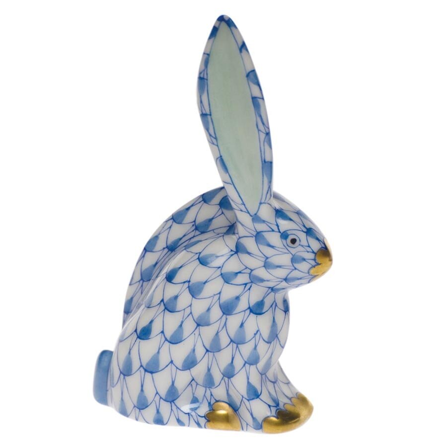 Herend Miniature Rabbit One Ear Up