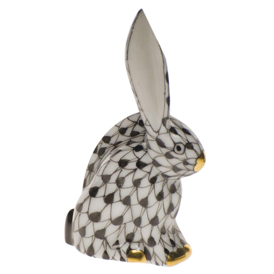 Herend Miniature Rabbit One Ear Up