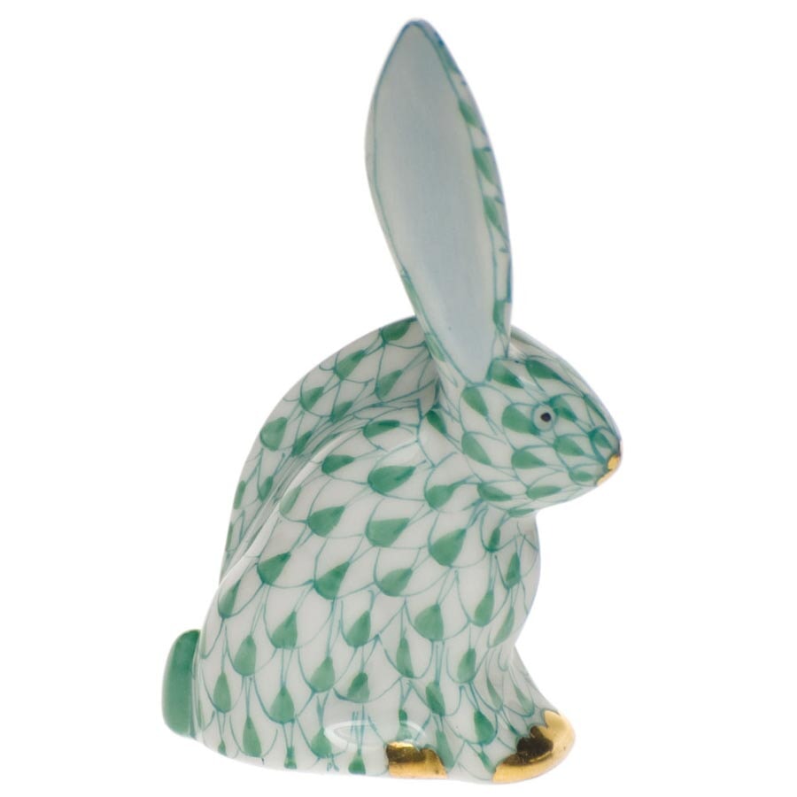 Herend Miniature Rabbit One Ear Up