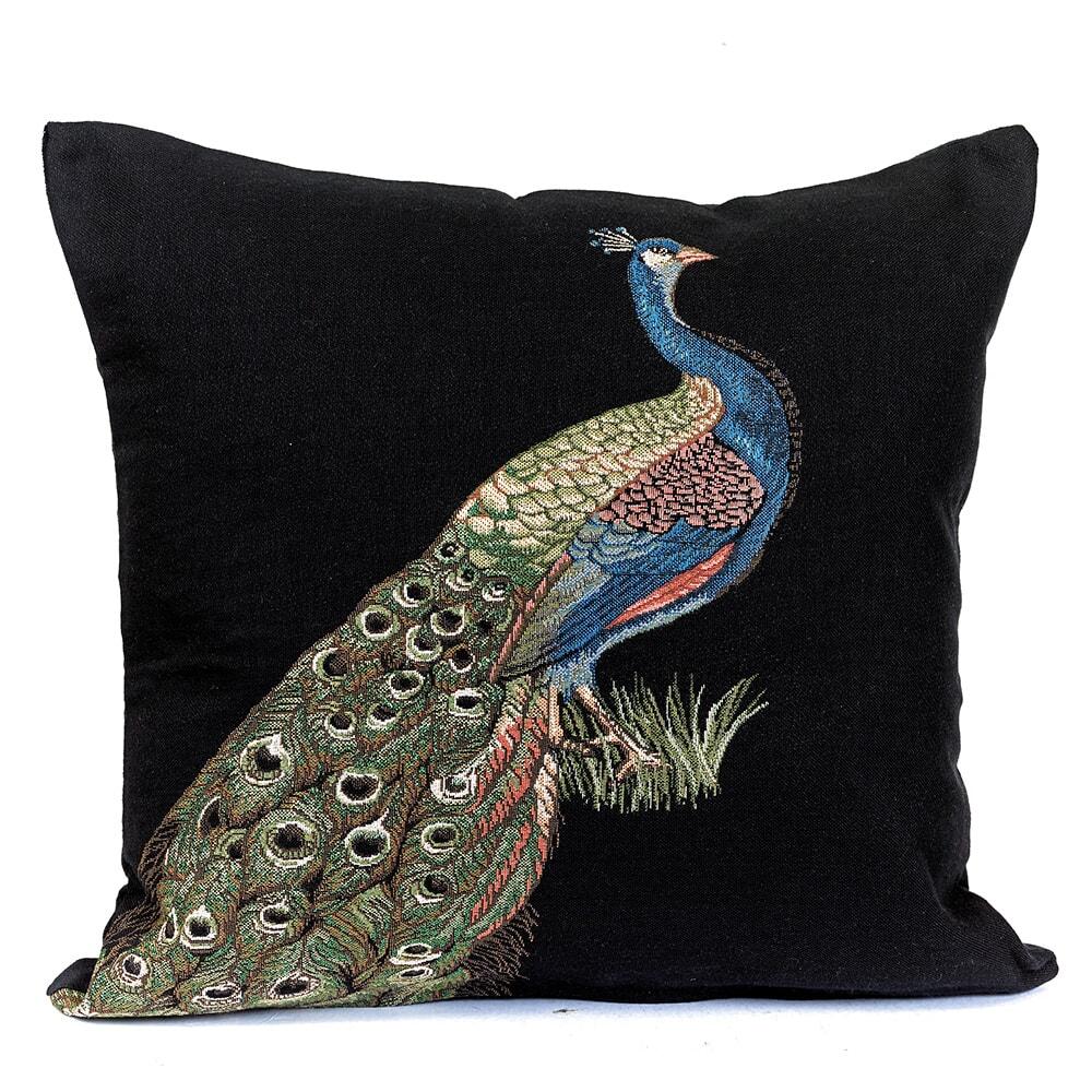 Plumed Peacock Tapestry Pillows