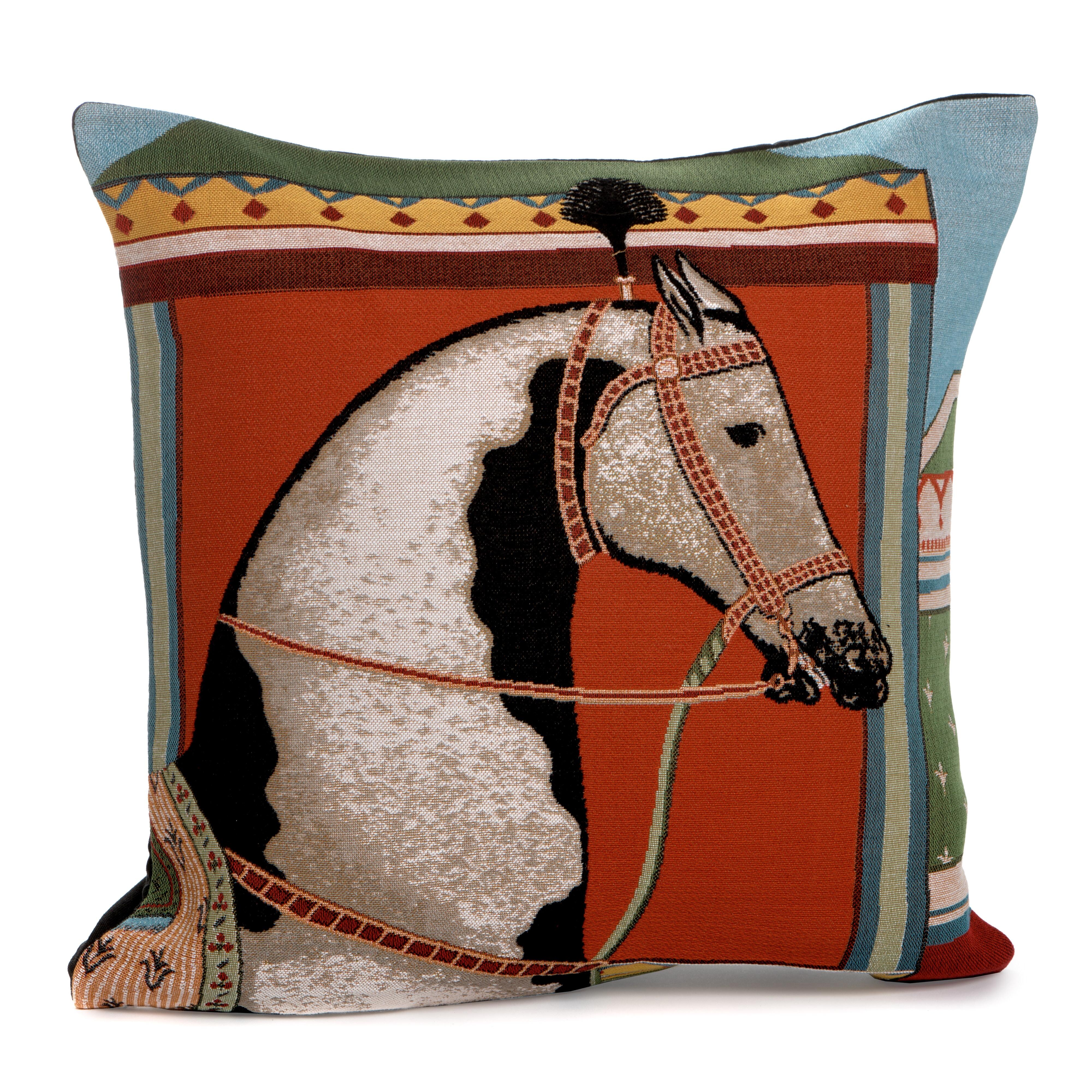Horse Head With Reins Tapestry Pillows