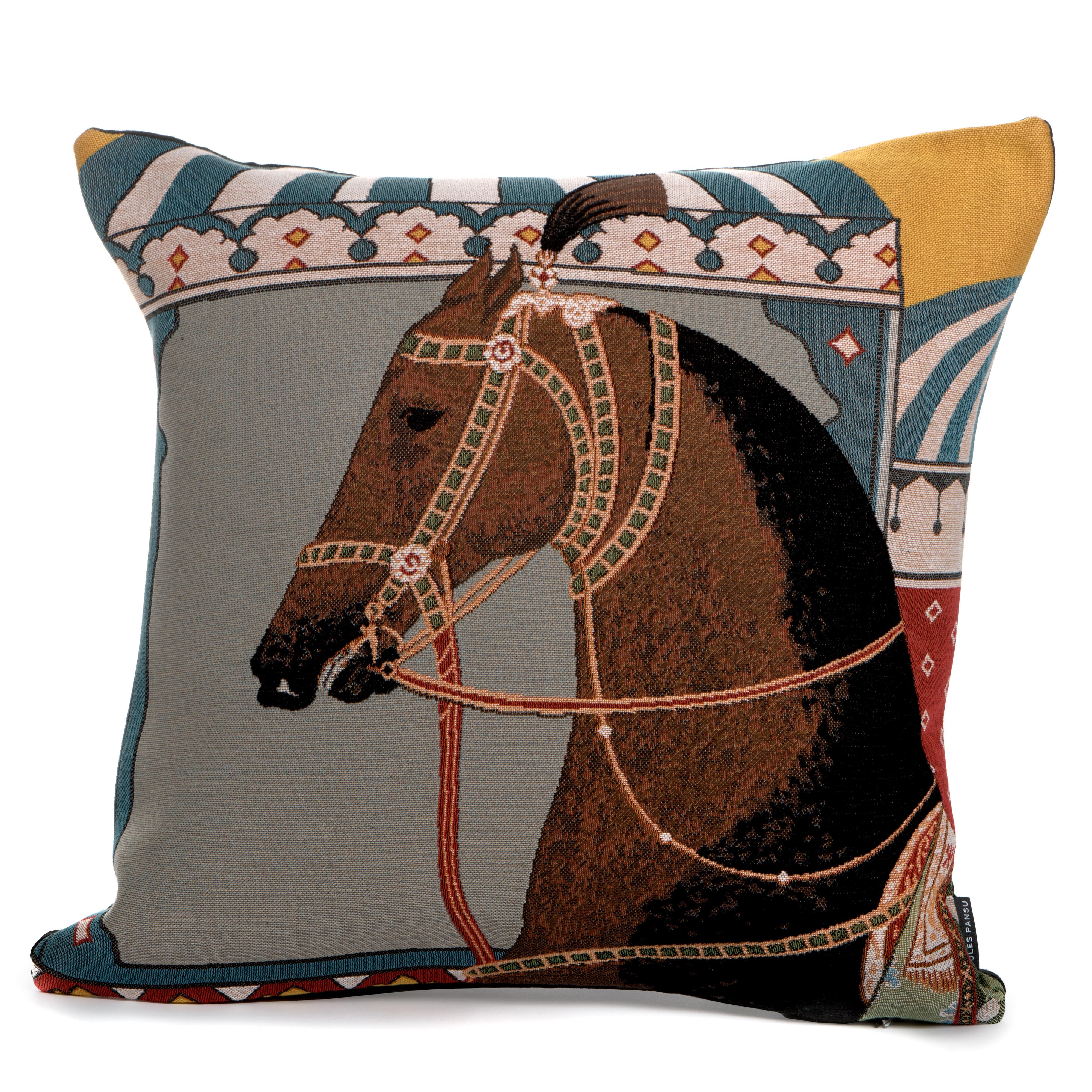 Horse Head With Reins Tapestry Pillows