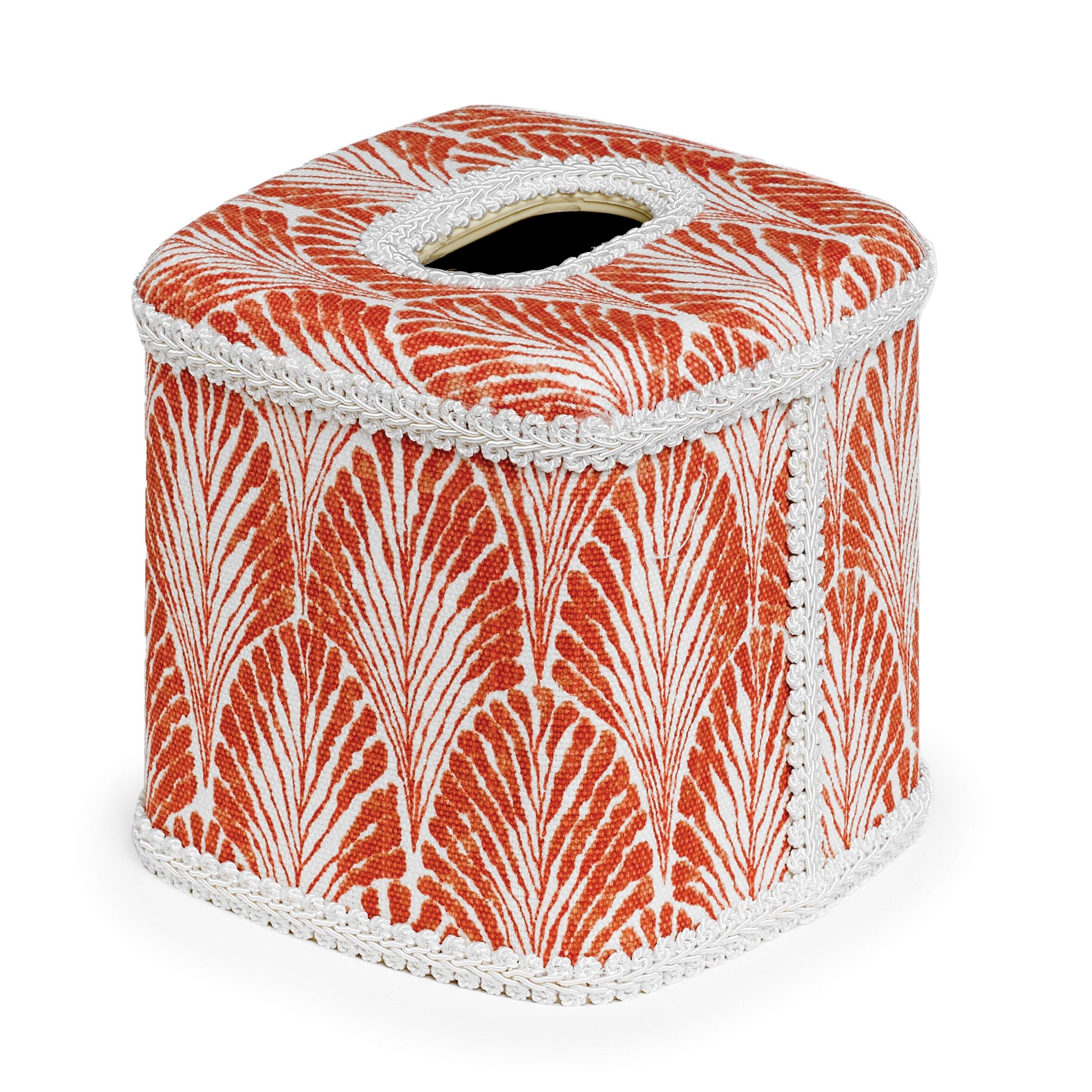 Plume Coral Wastebasket & Tissue Box Cover