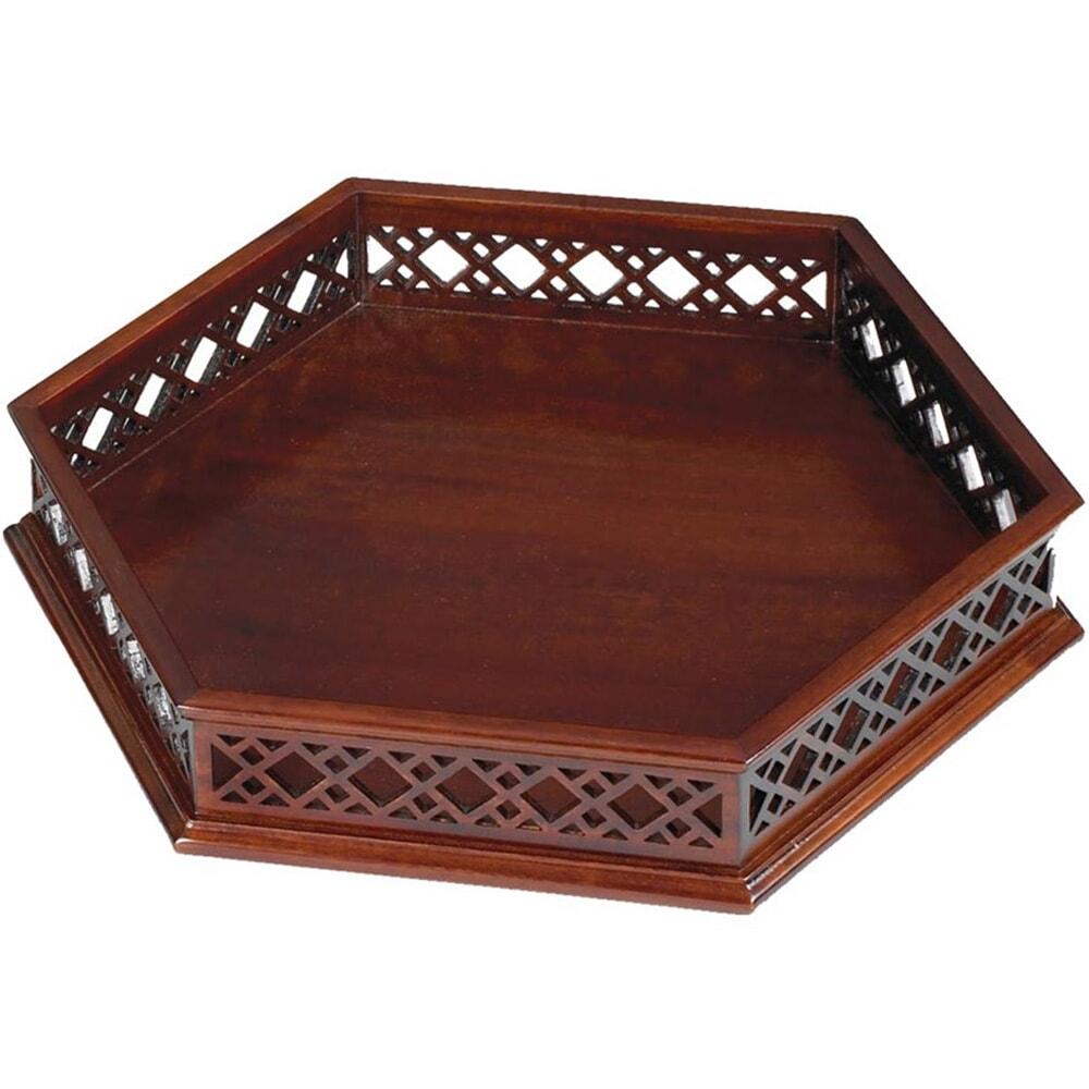 Openwork Mahogany Trays