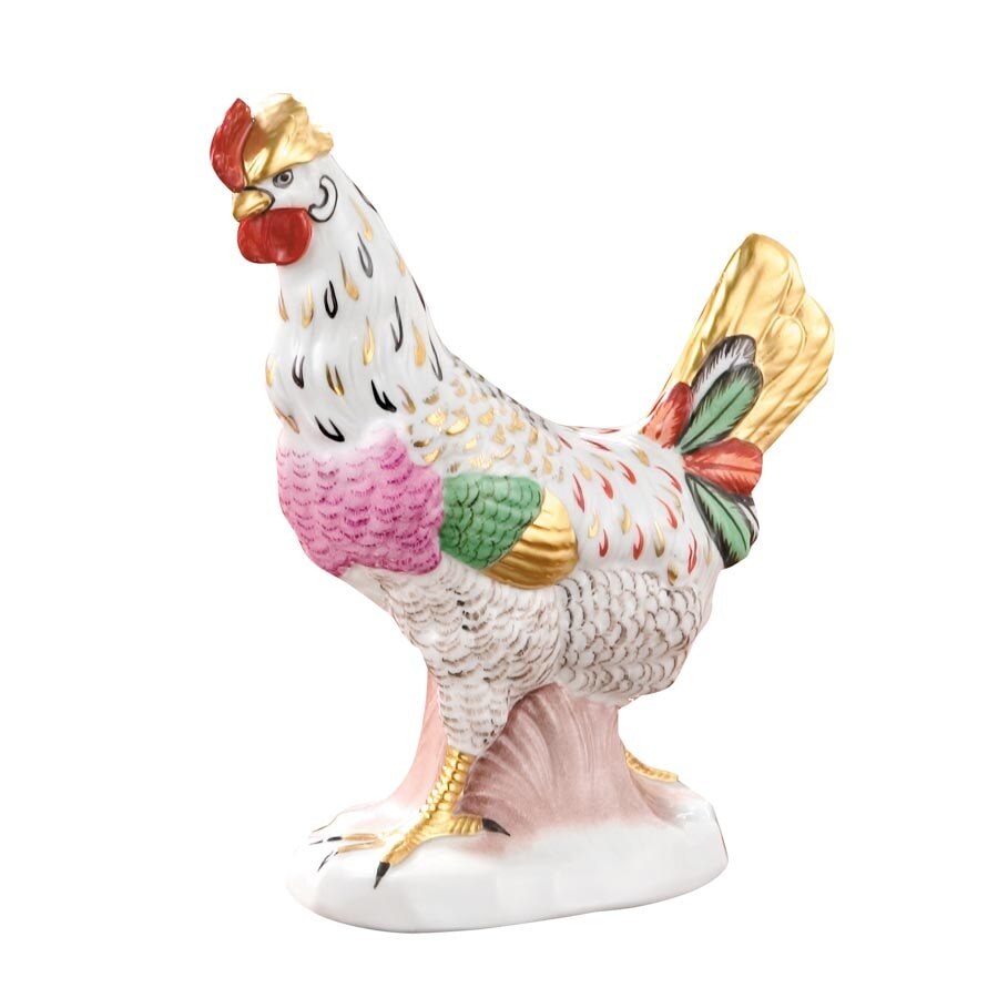Porcelain Hen and Rooster