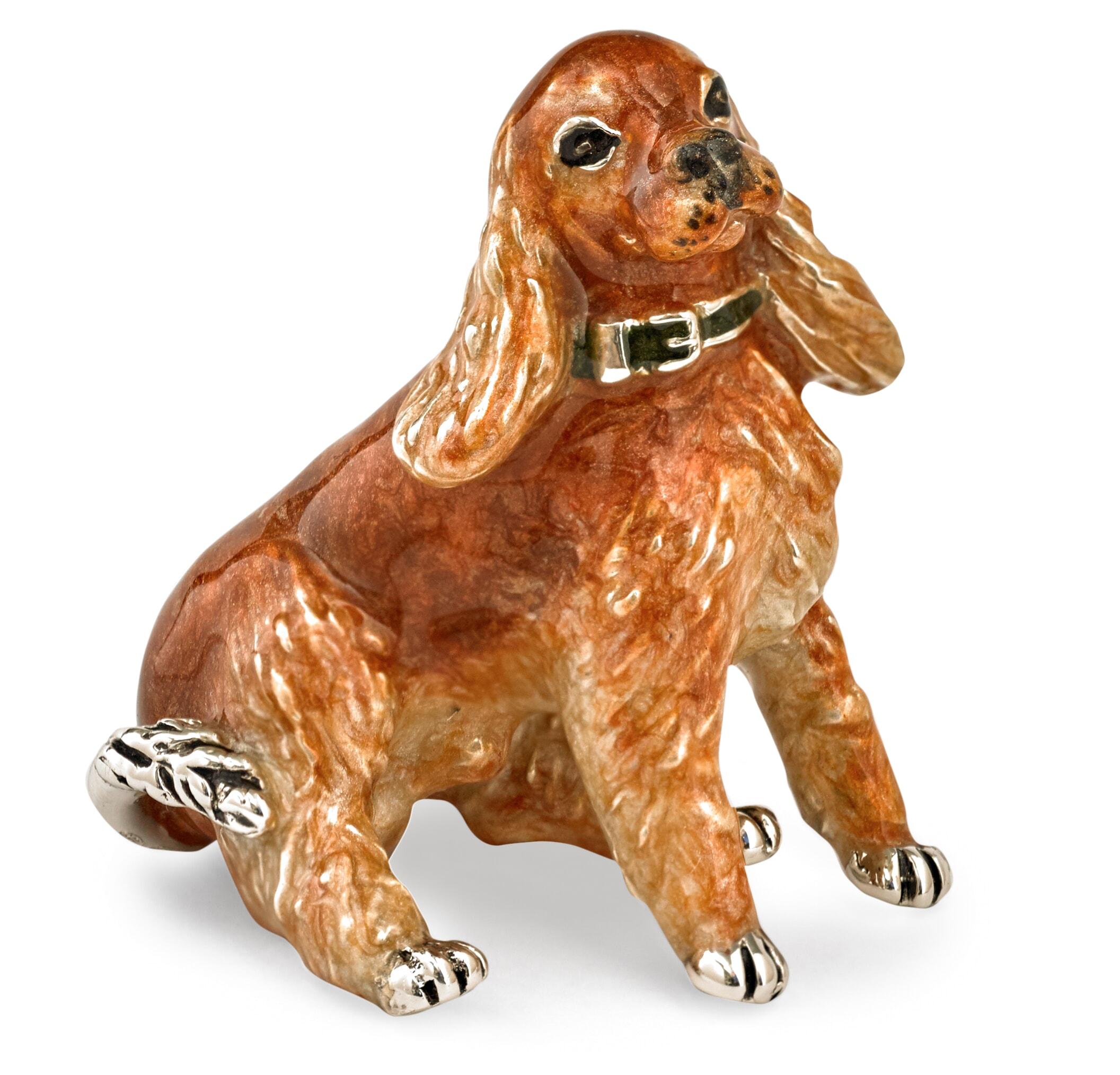 Sterling Silver & Enamel Cocker Spaniels